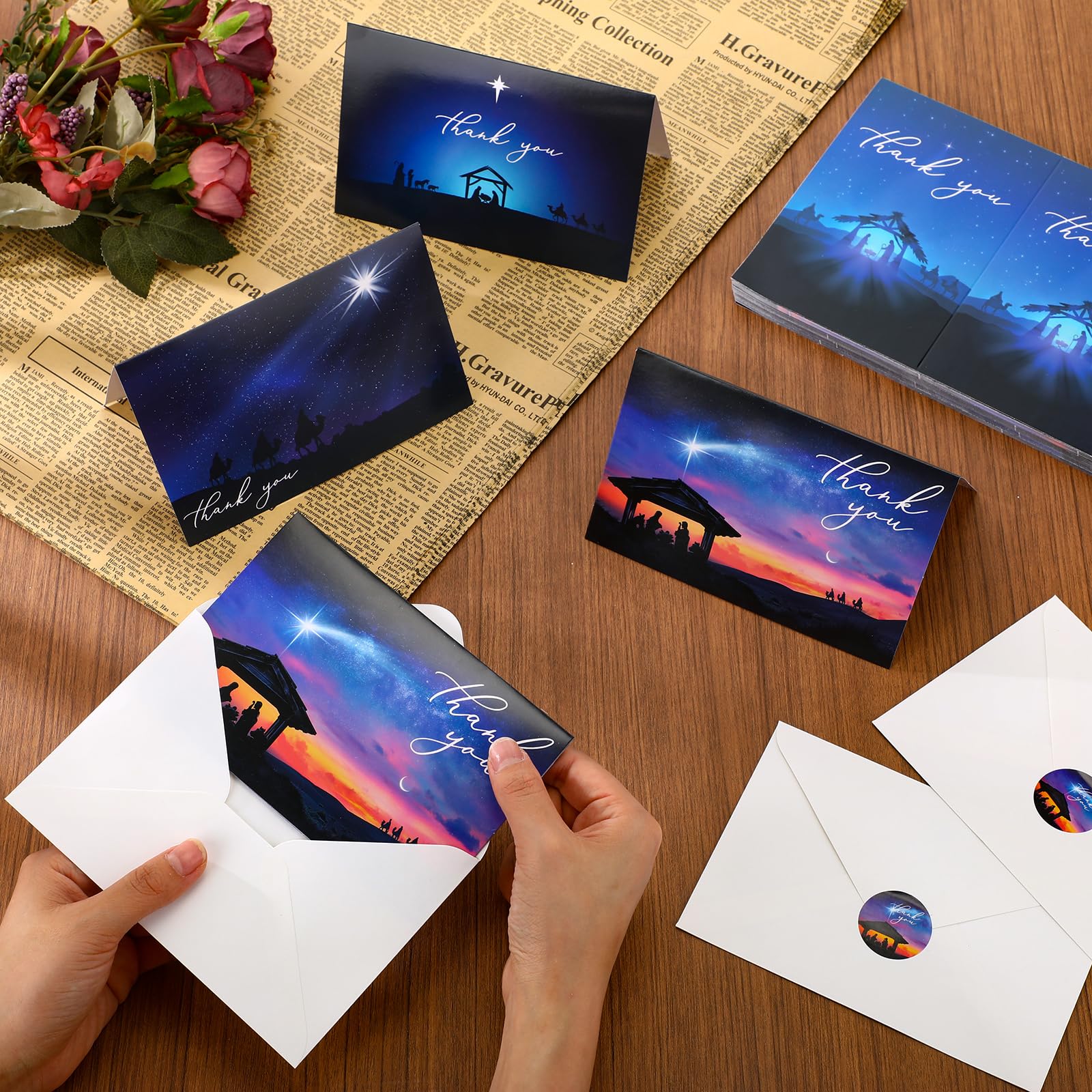 Snapklik.com : Tenceur 48 Sets Christmas Christian Cards