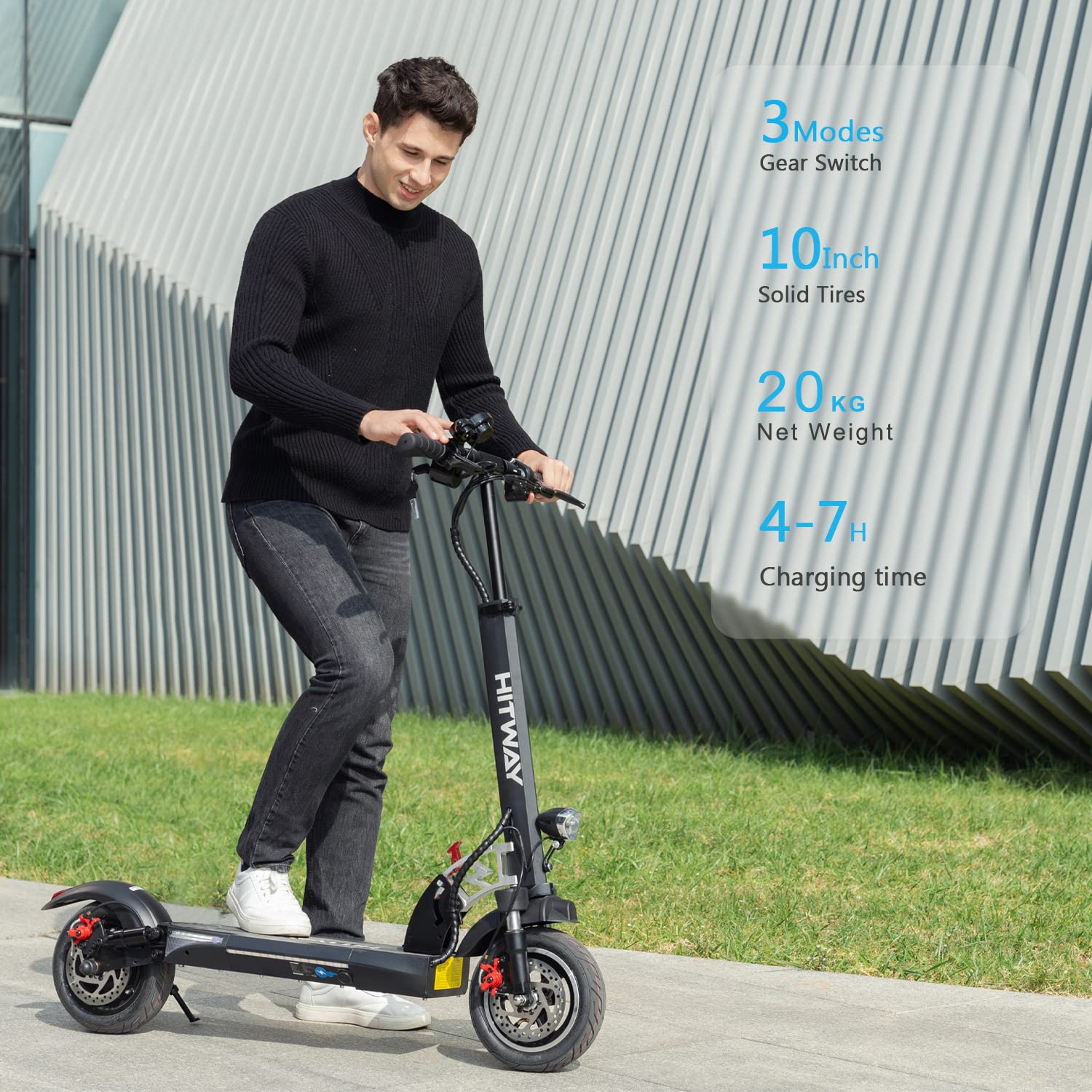 HITWAY Electric Scooter, Foldable E scooter, 48 V/ 10 Ah Battery, Top ...