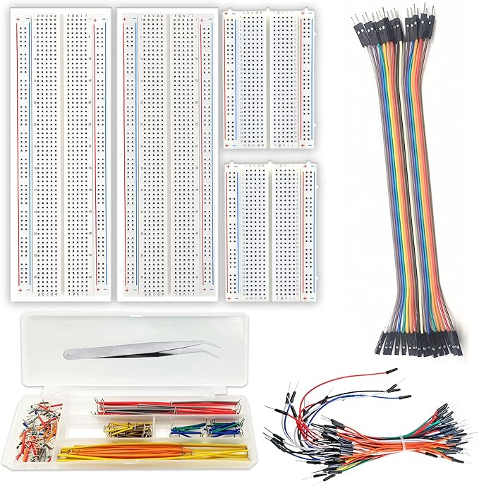 Amazon.com: Minidodoca Breadboard Jumper Wires Kit 4pcs 830 & 400 Point ...