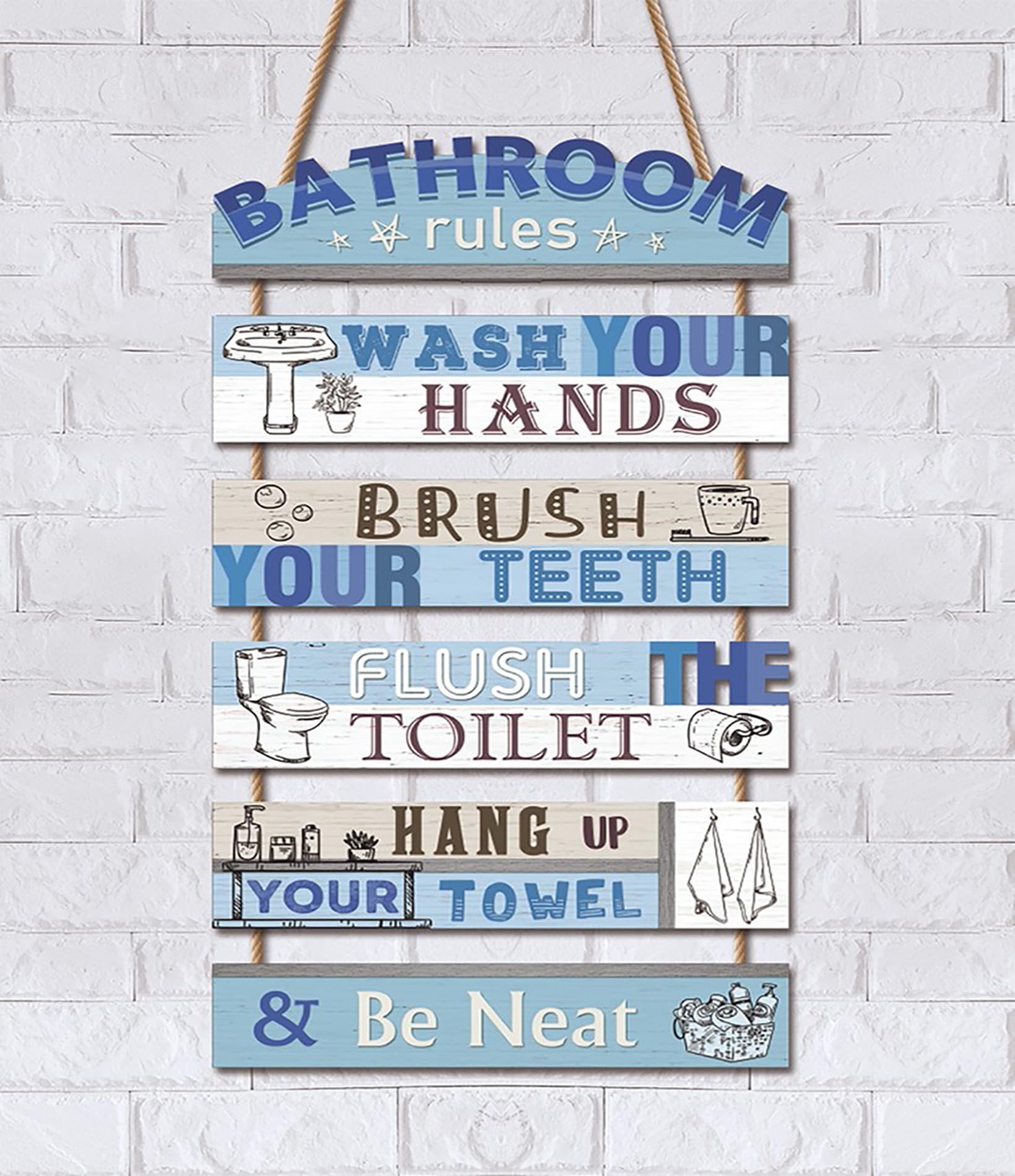 Put The Lid Down, Flush & Wash Your Hands! - Stylish Bathroom Rules ...