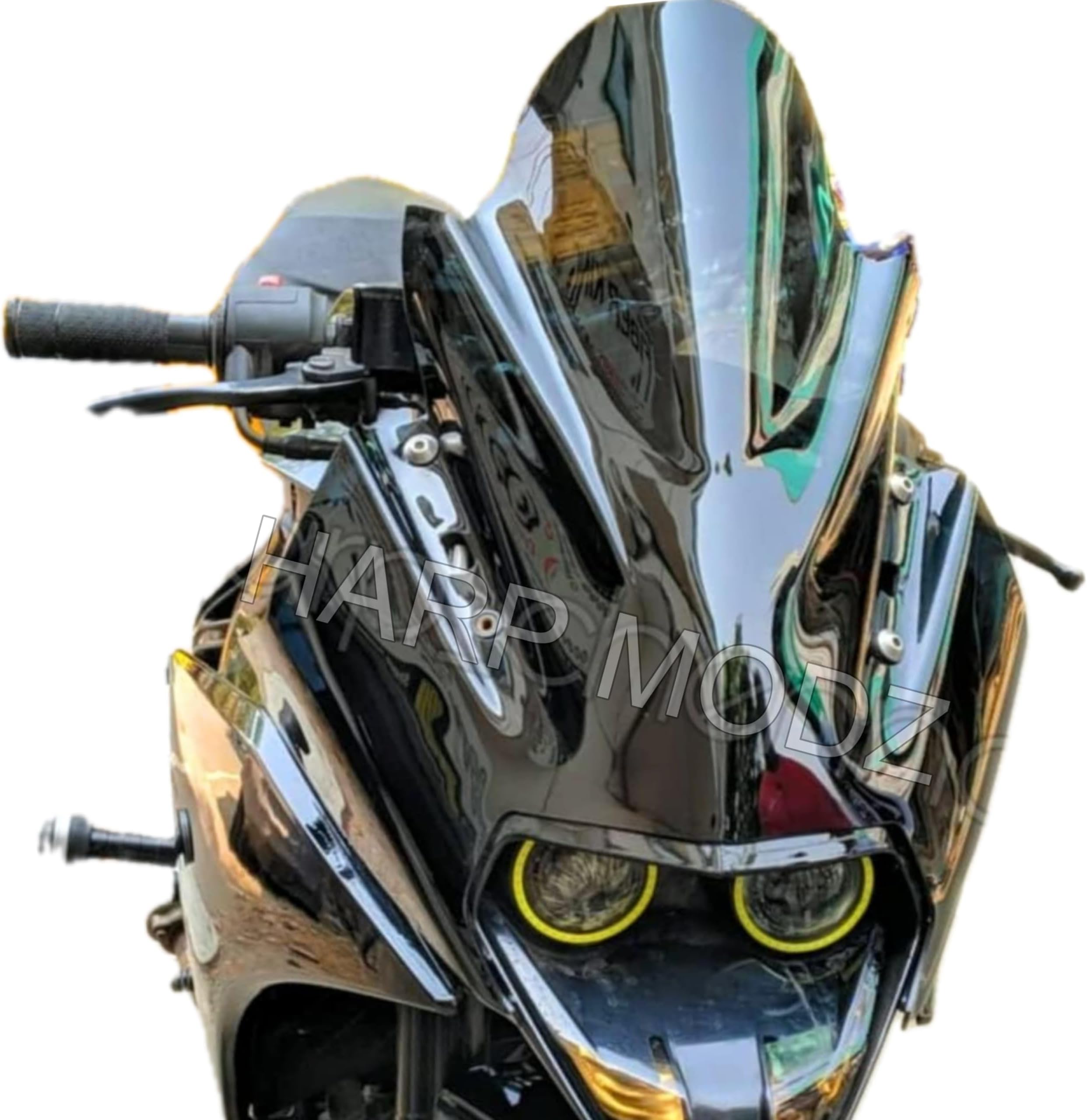 HARP MODZ® Full Bubble Bolt Visor Windshield Wind Deflector for KTM RC ...