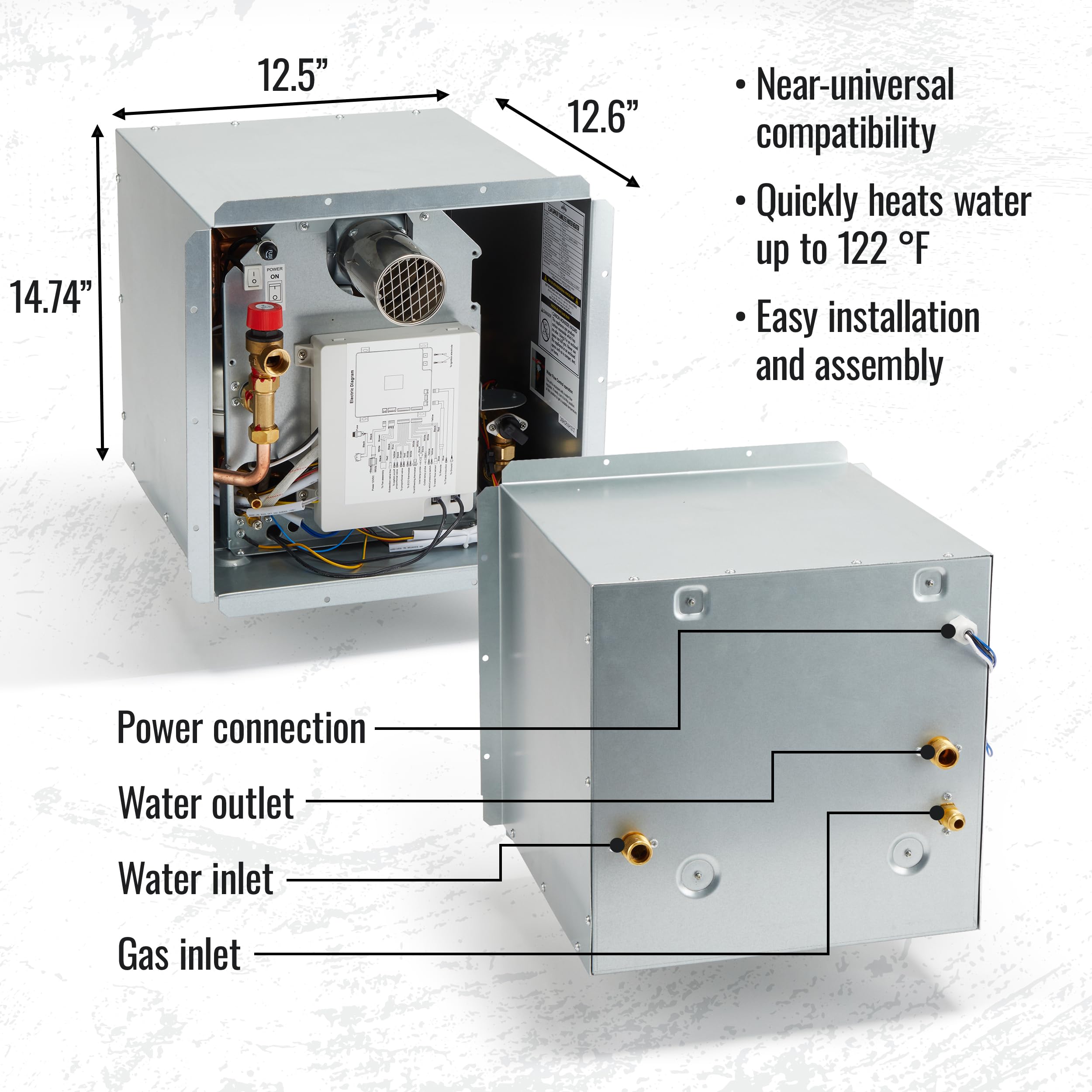 Snapklik.com : Hike Crew Tankless RV Hot Water Heater Propane-Powered ...