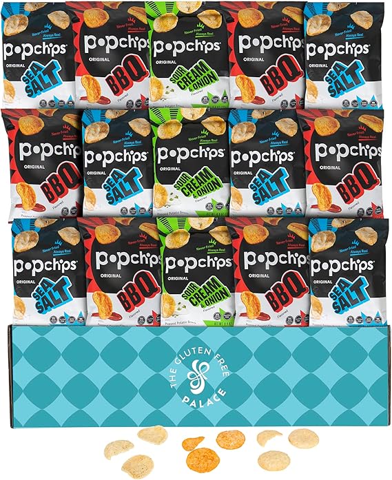 Pop Chips Variety Pack – 15 Individual Chips Packets – 6 Sea Salt, 6 ...