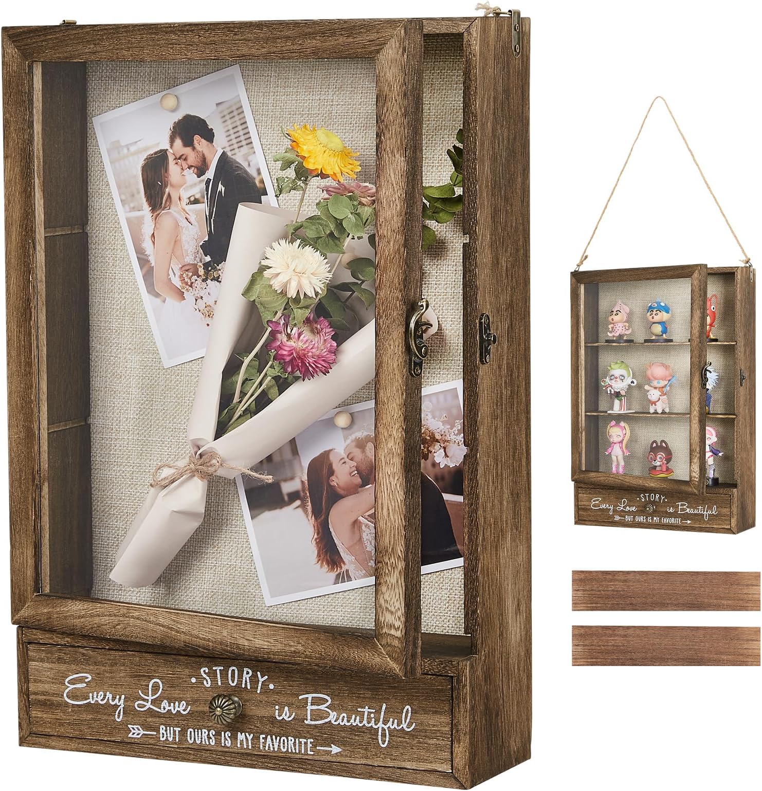 Amazon.com - Shadow Box Frame Disply Case 11”x15.9” Wood Picture ...