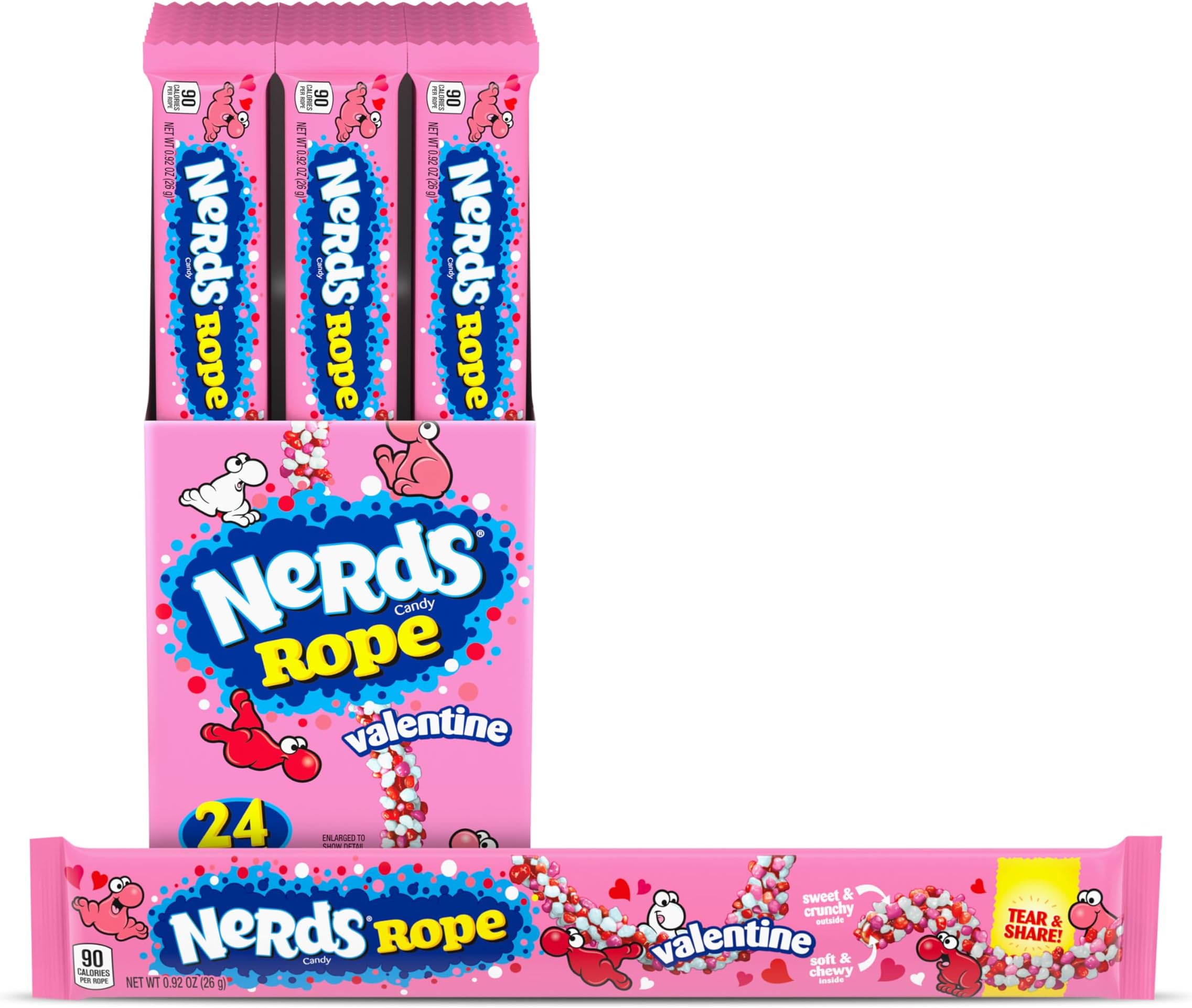 Amazon.com : Nerds Rope Candy, Rainbow, 0.92 Ounce (Pack of 24) : Hard ...
