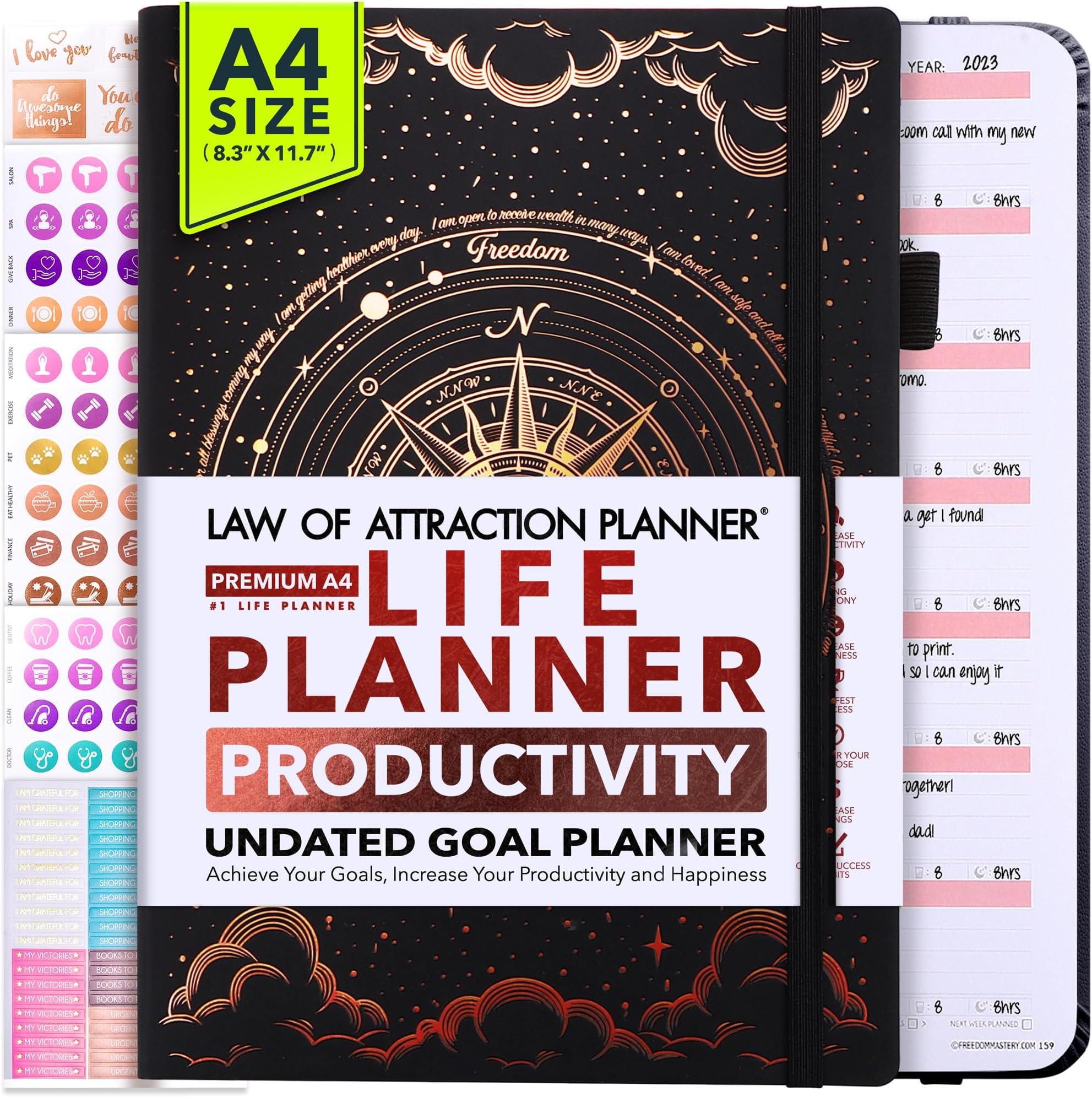 Amazon.com : Life Planner - Undated Deluxe Weekly, Monthly Planner, a ...