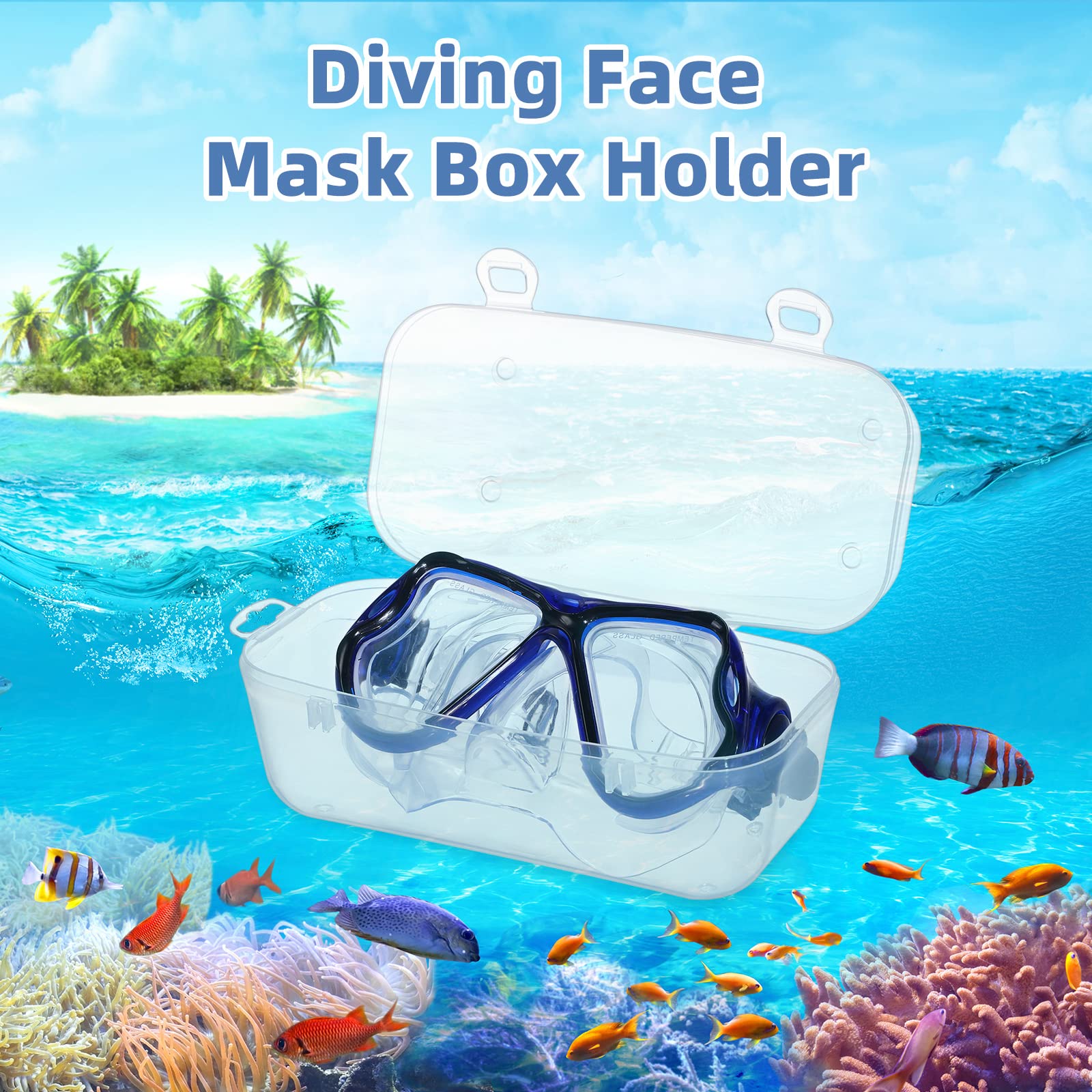 Snapklik.com : Diving Face Mask Case Scuba Mask Box Face Diving Snorkel ...