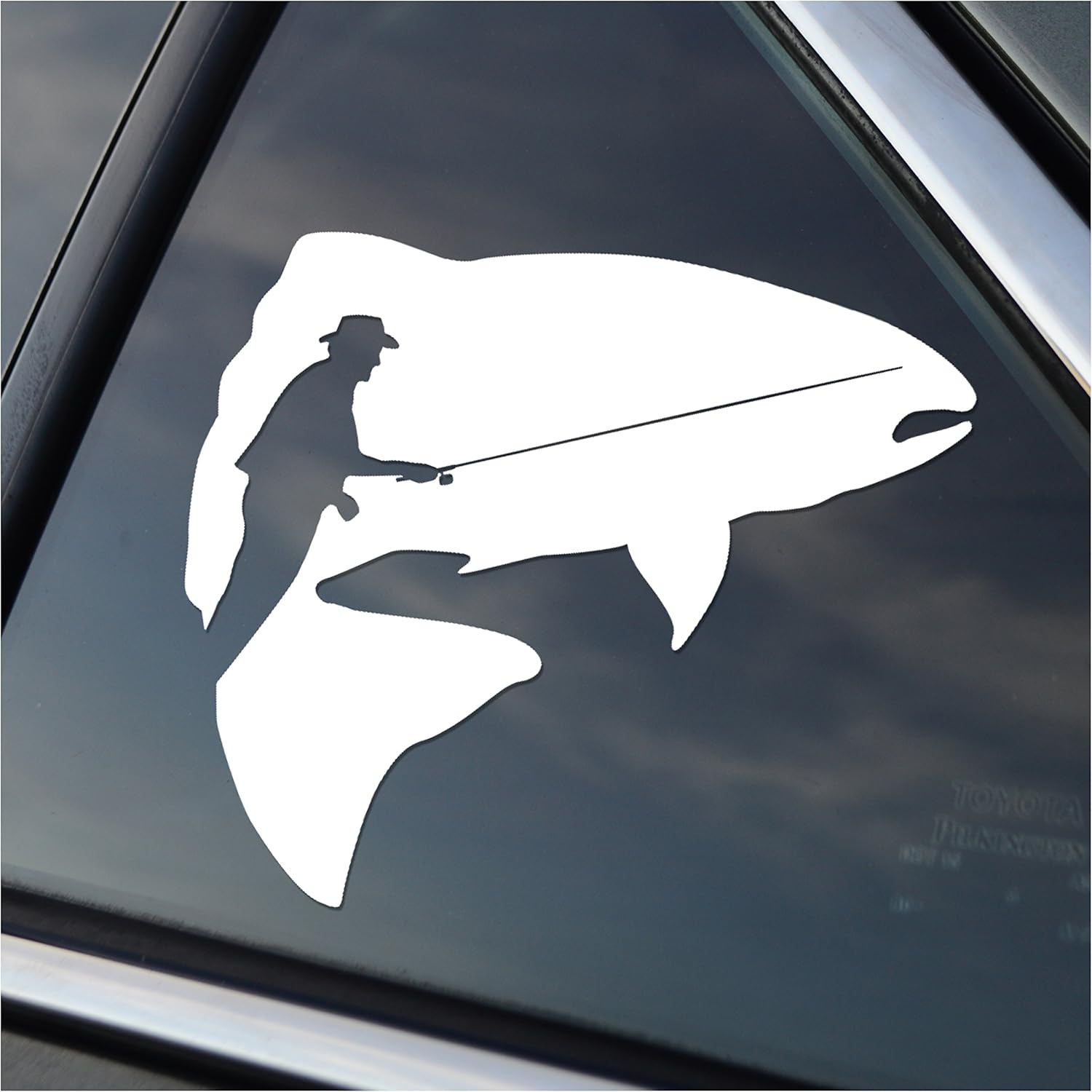 Amazon.com: Fishing Vinyl Car Window Decal Sticker White : Automotive