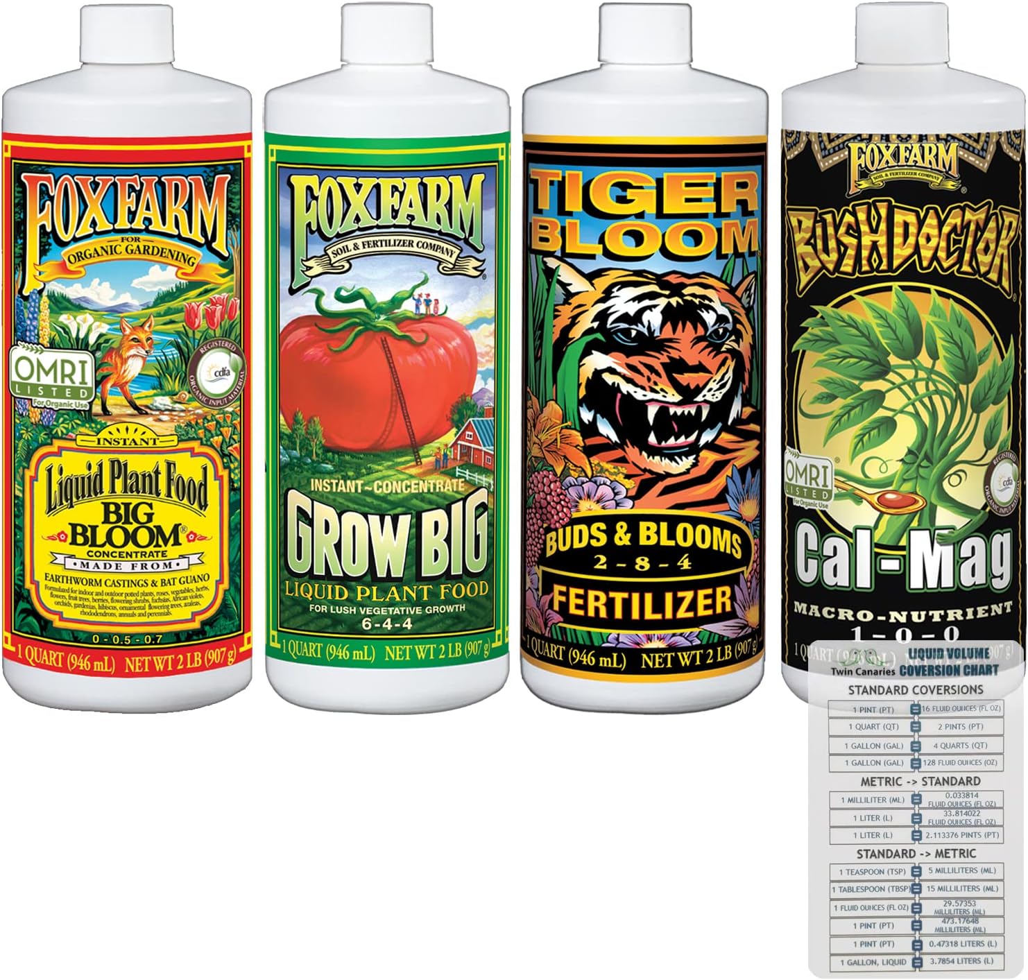 Amazon.com : Fox Farm Dirty Dozen Starter Kit - 9-Pack Liquid Nutrients ...