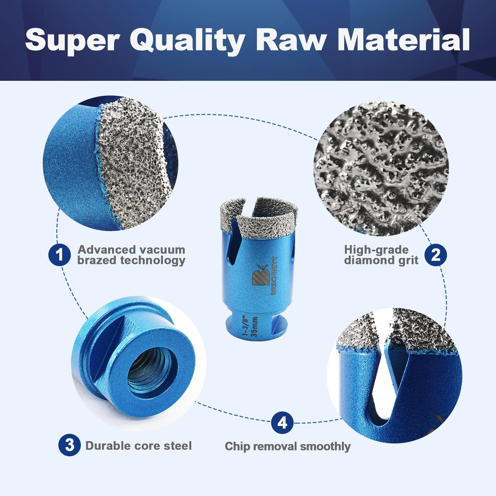 Snapklik.com : 1 Inch Diamond Core Drill Bit For Porcelain Tile Ceramic ...