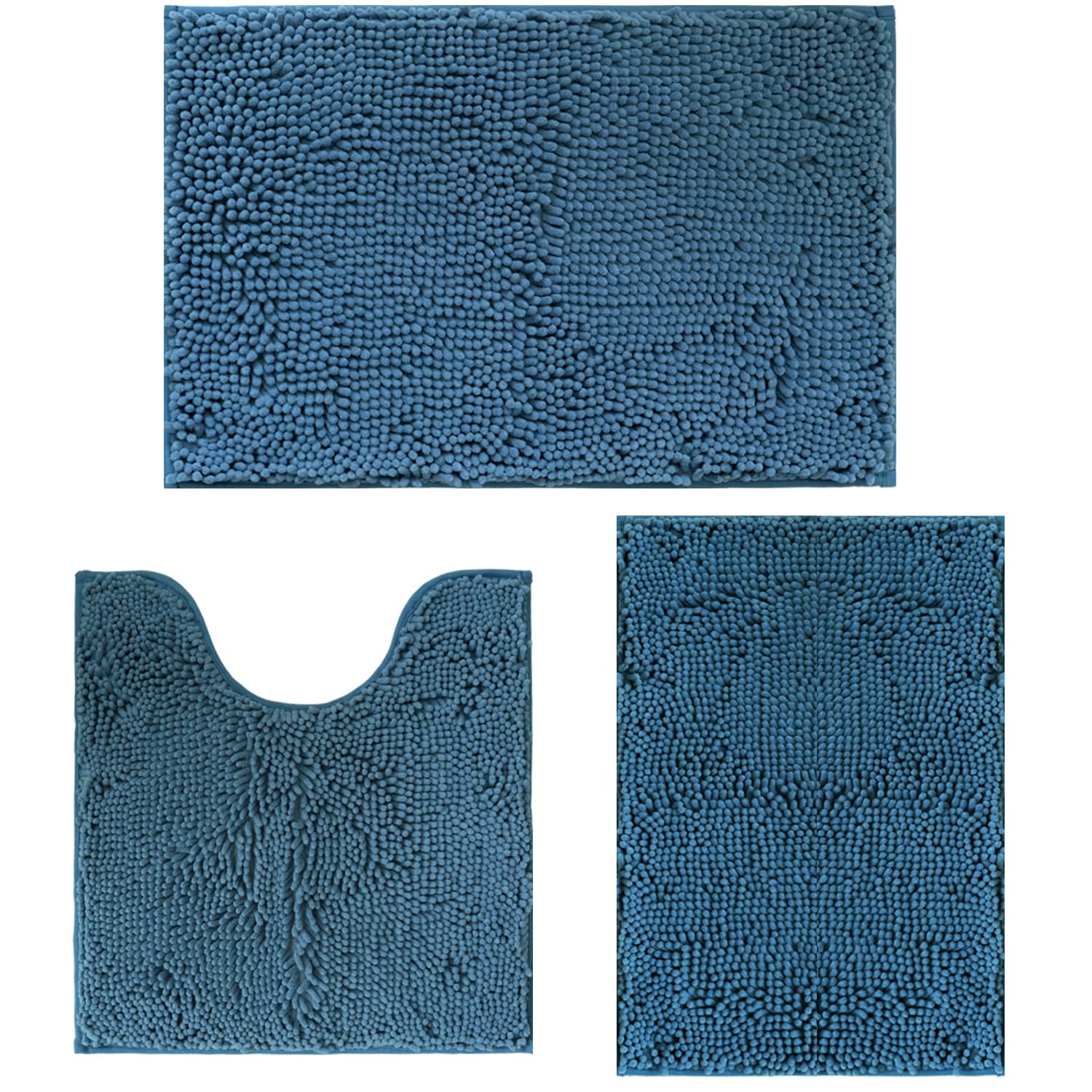 Amazon.com: Bathroom Rugs Sets 3 Piece Non Slip,Bath Rugs with PVC ...