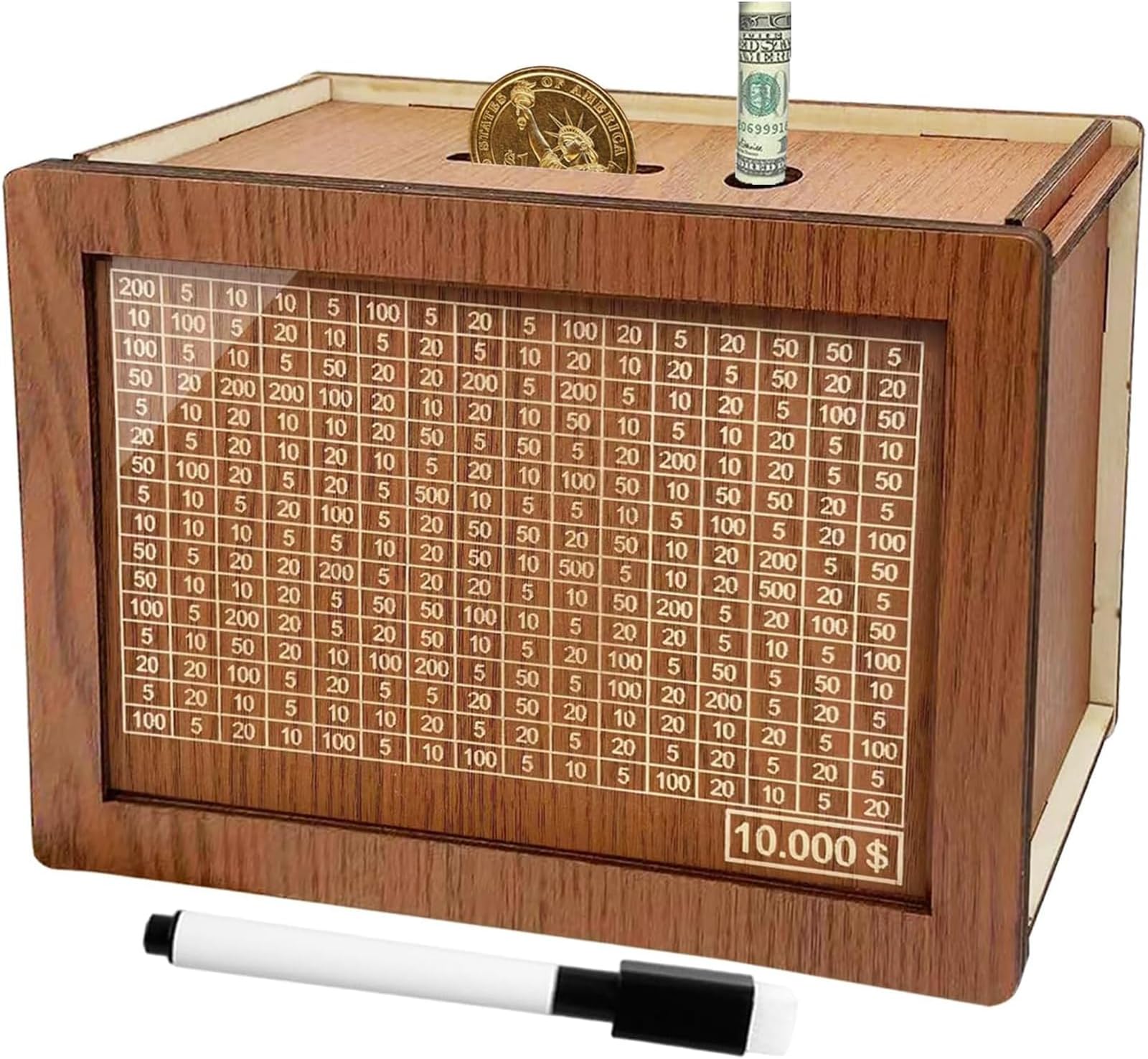 Amazon.com: 10000 Savings Challenge Box, Kakeibo Money Saving Box, Cash ...