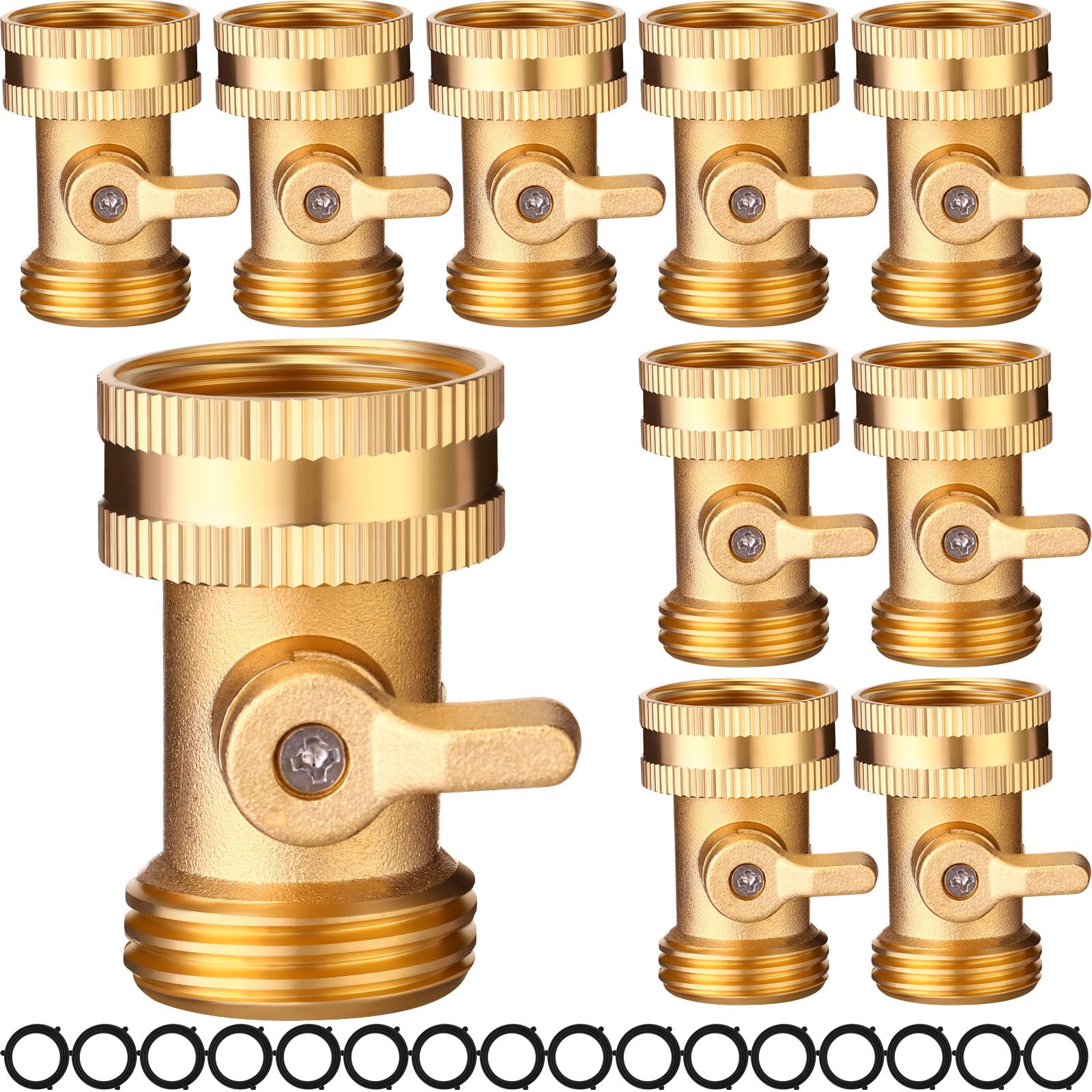 Amazon.com: MorningRo 10 Pack Brass Garden Hose Shut Off Valve Heavy ...