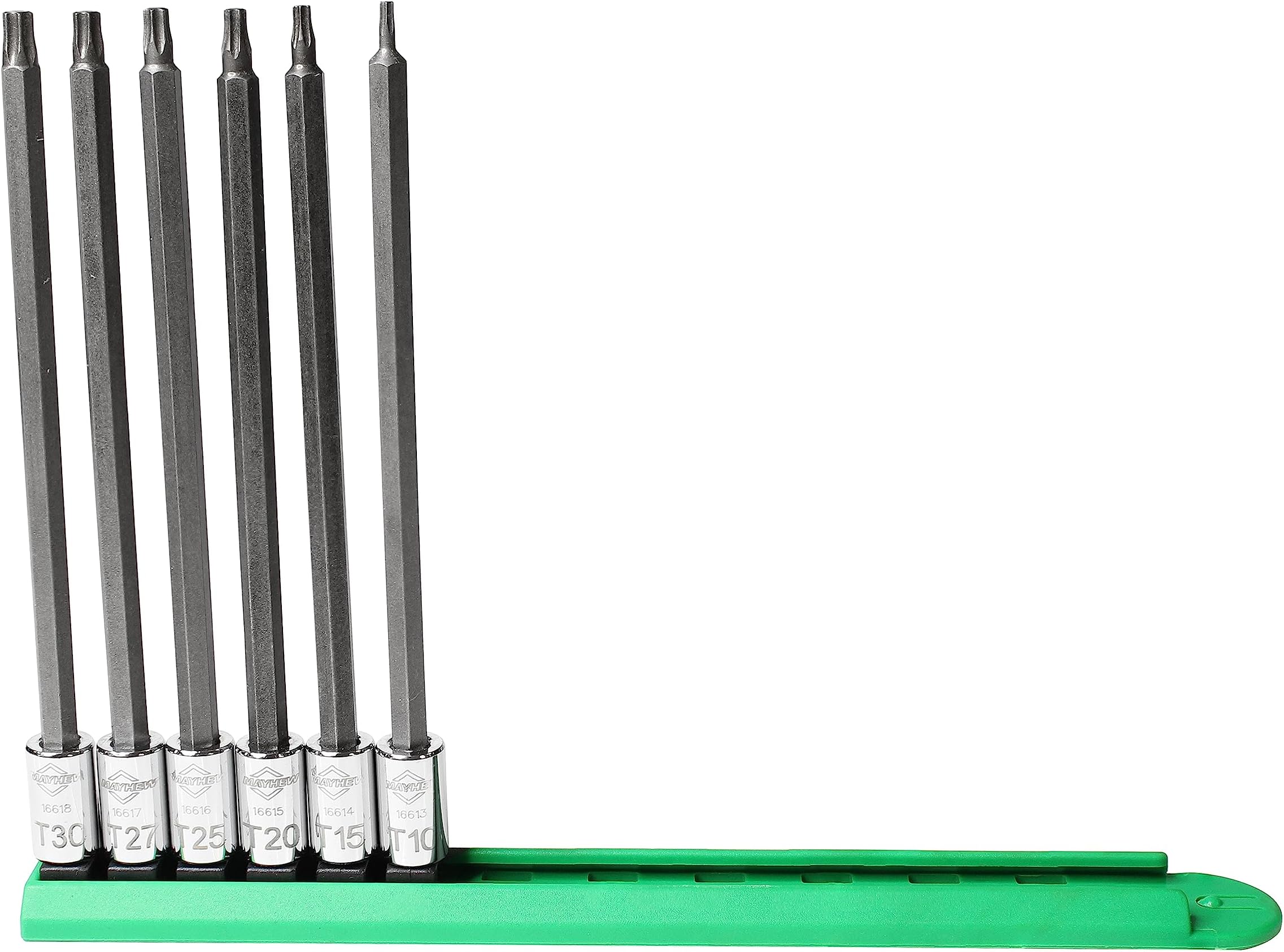Mayhew Tools 16042 Torx Insert Socket Bit Set, Chrome, 6-Piece Long ...