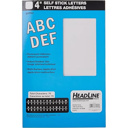 Amazon.com : Headline Sign 31312 Stick-On Vinyl Letters, White, 3-Inch ...