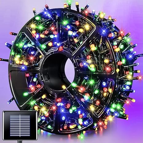 JMEXSUSS 600 LED Garden Decor Solar String Lights, 207 ft Outdoor ...
