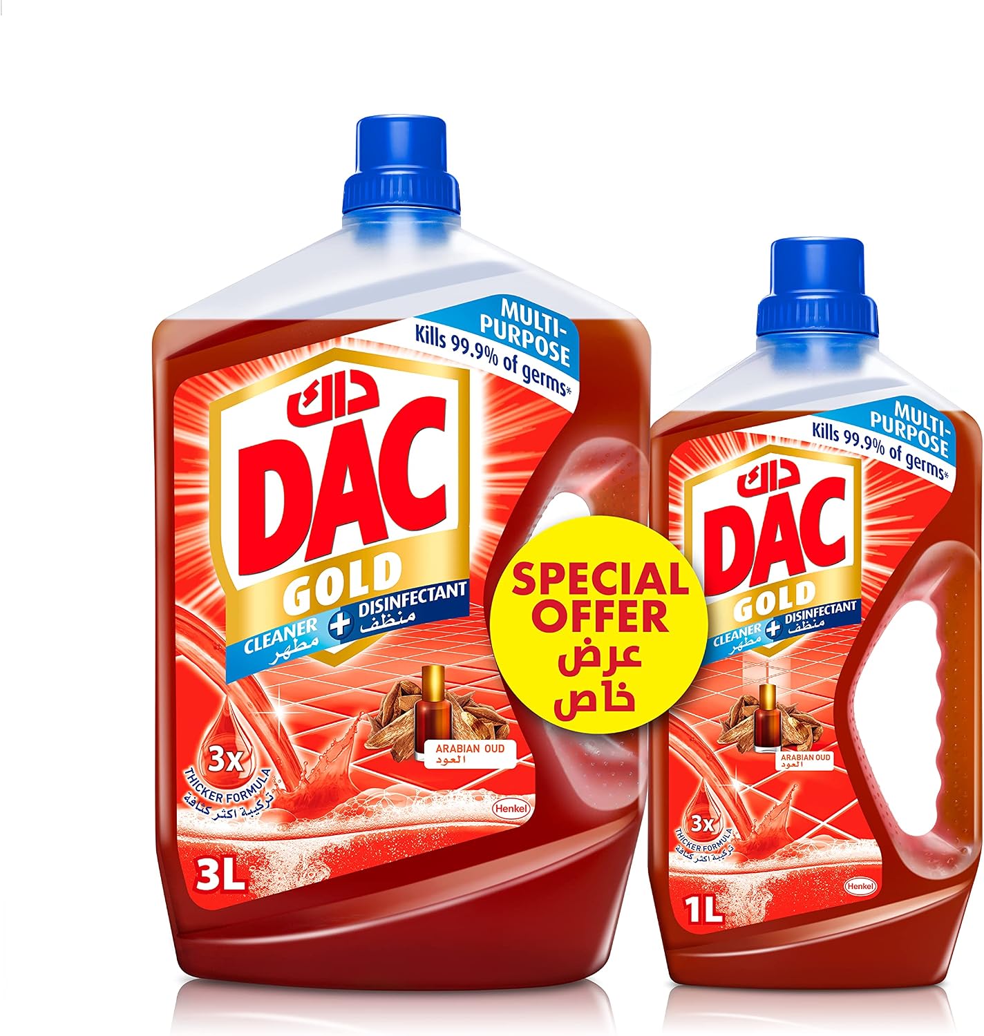 Dac Gold Disinfectant Cleaner - Oud (3 Litres + 1 Litre), All Purpose ...