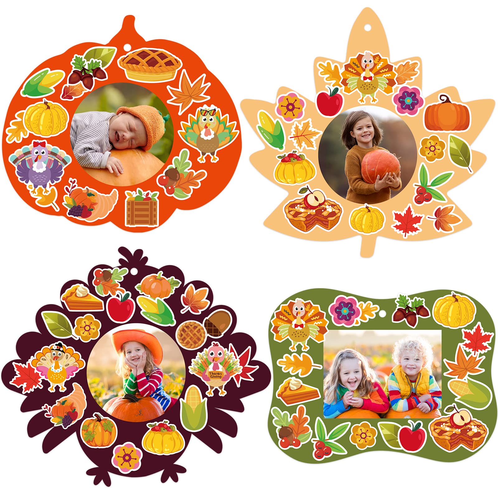 Amazon.com: WorldBazaar Thanksgiving Photo Frame Craft Kits for Kids 12 ...