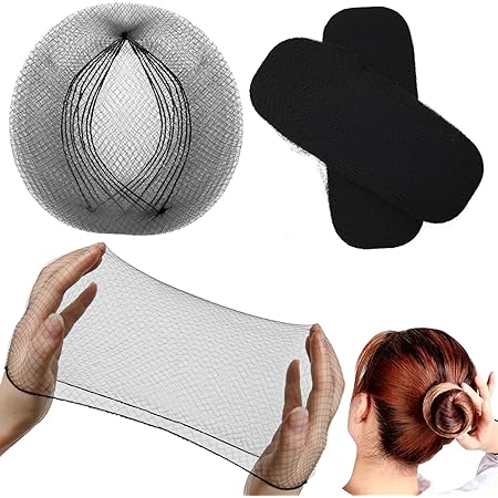 Amazon.com : ColorYoung Hair Net 24PCS Black Invisible Elastic Edge ...