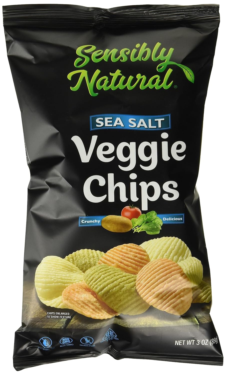 Amazon.com: Sensibly Natural Veggie Chips Sea Salt, 3oz (Pack of 15)