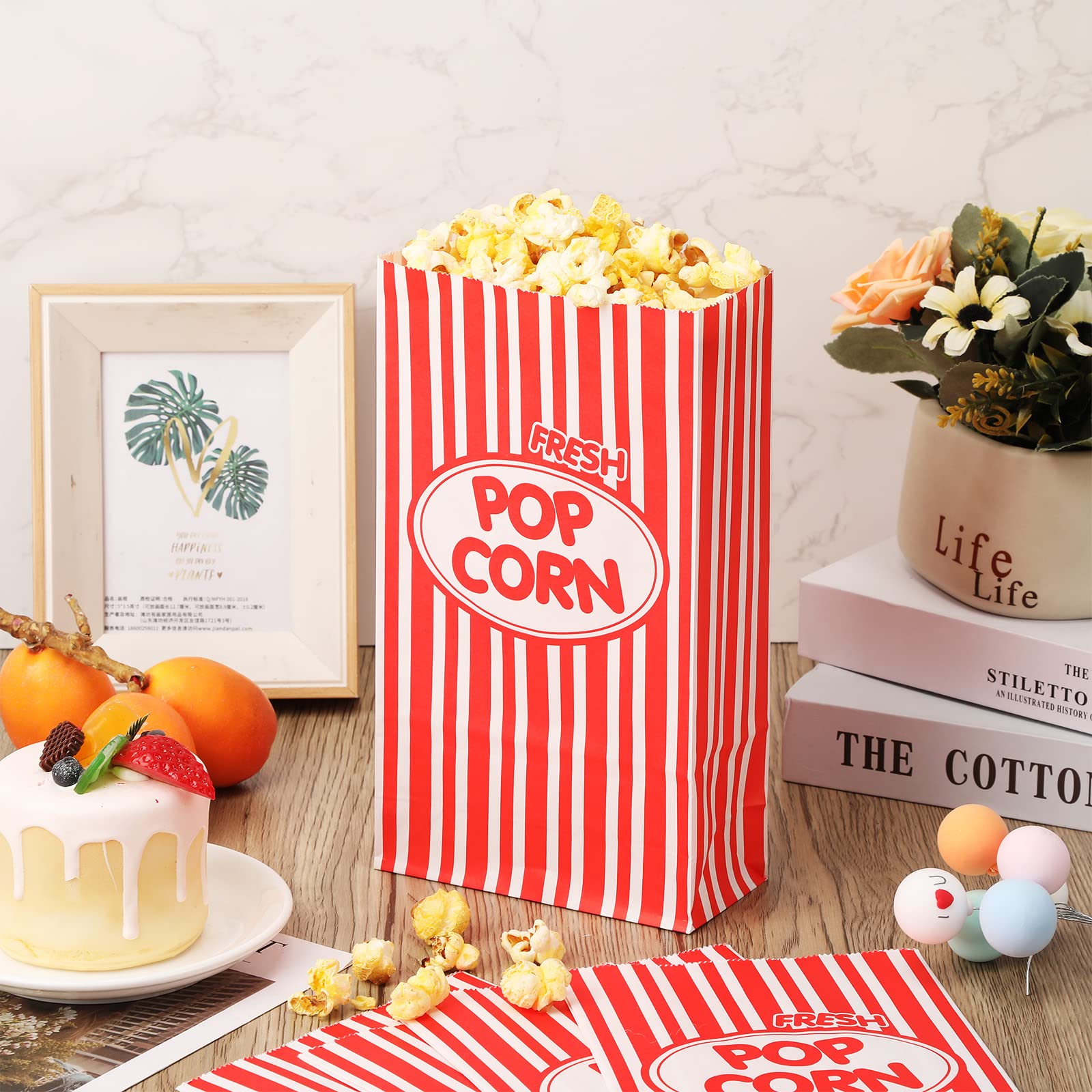 Snapklik.com : Potchen 300 Pcs Paper Popcorn Bags Bulk 2 Oz Large ...