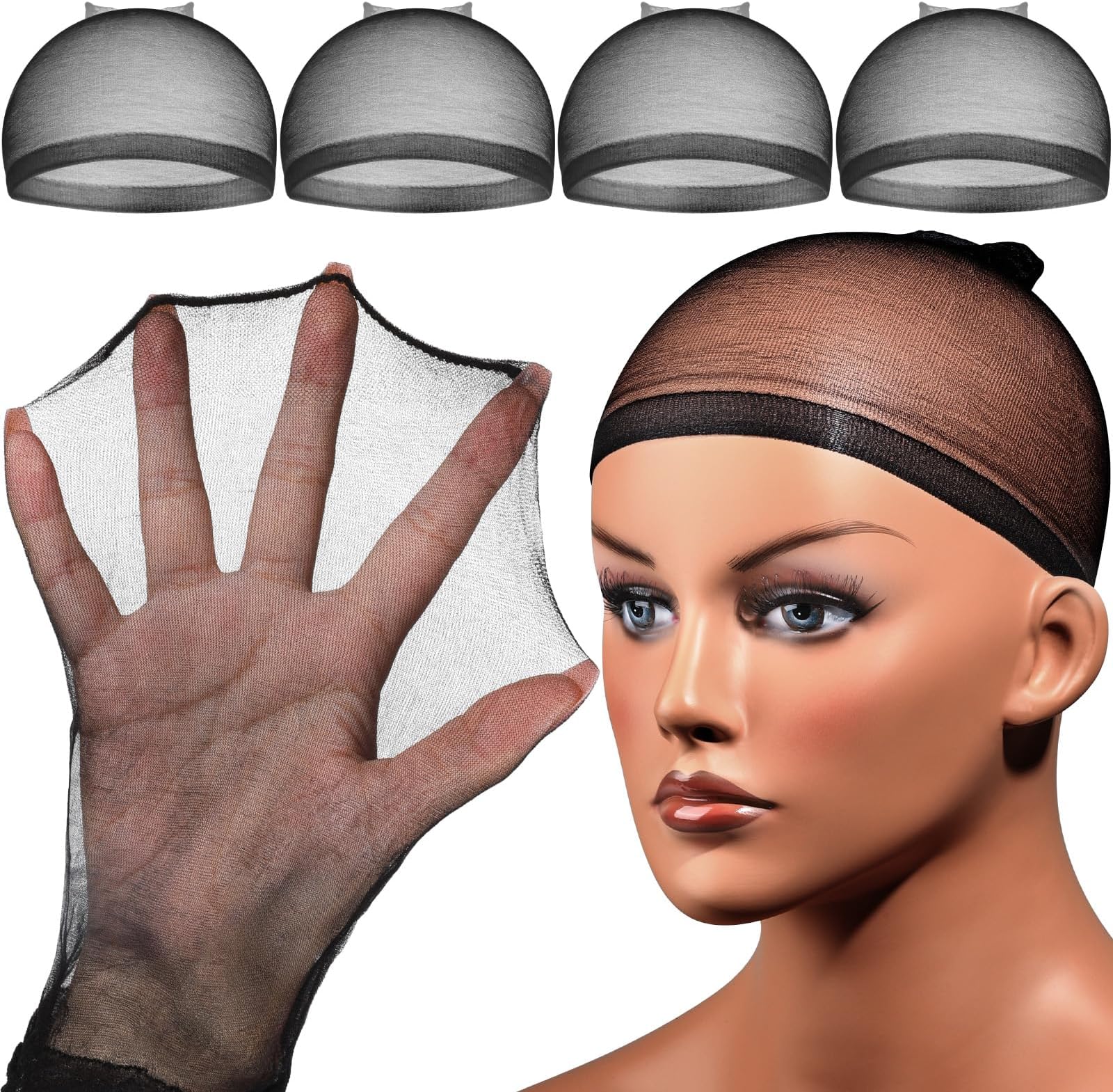 Amazon.com: Fandamei HD Wig Caps Super Thin, 4PCS Ultra Thin Wig Caps ...