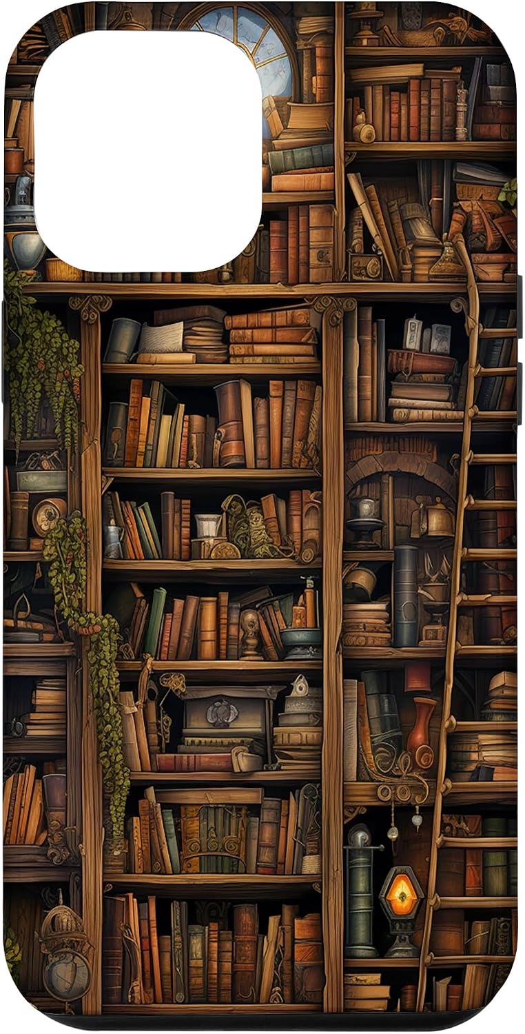 Amazon.com: iPhone 12 Pro Max Bookshelf Library Librarian Book Lover ...