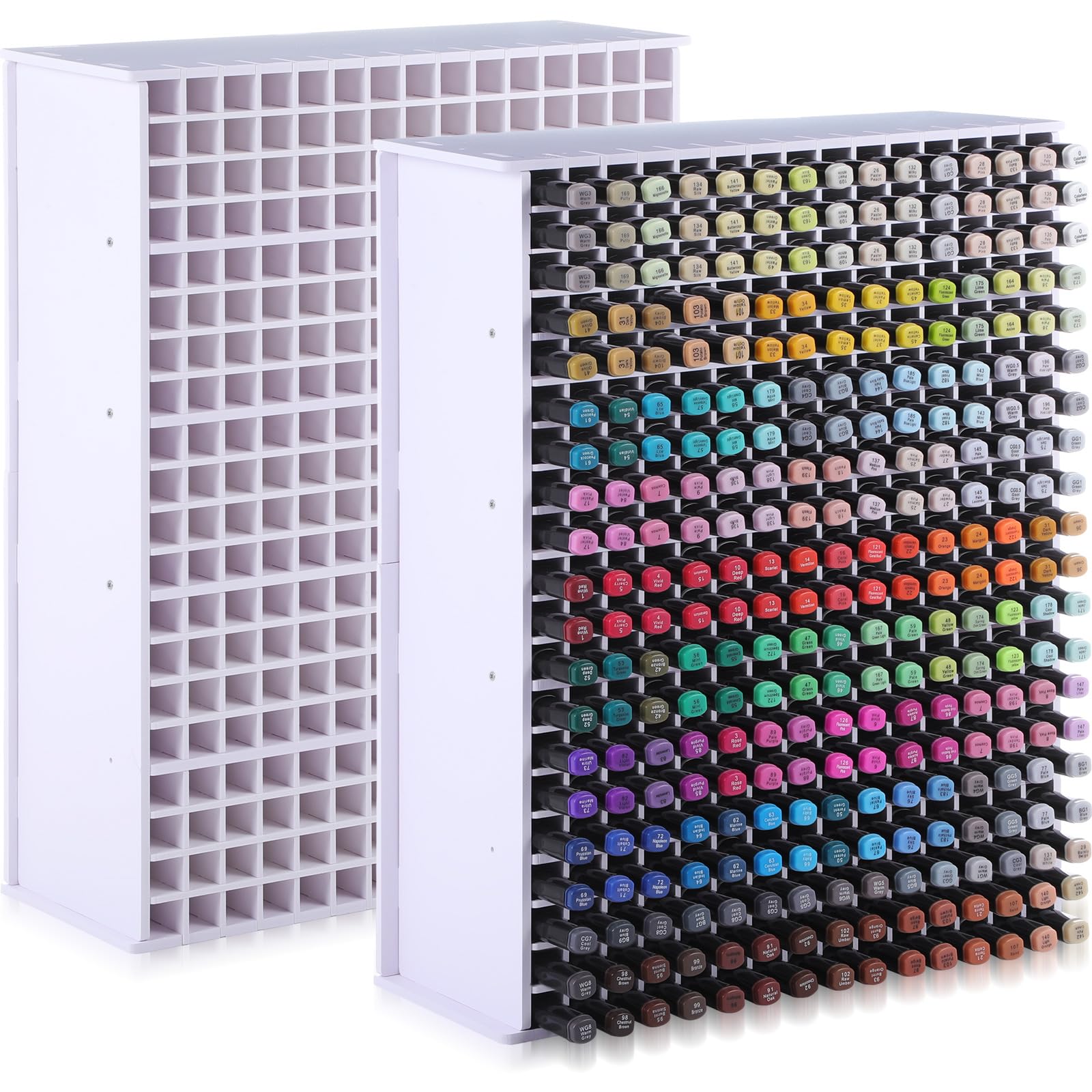 Amazon.com: Sunnychicc 2 Pack 300 Slots Marker Storage Organizer Marker ...