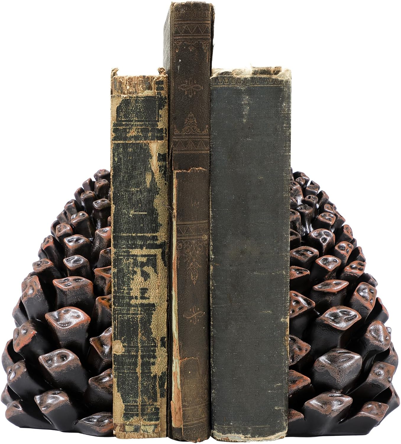 Amazon.com: Watersay Set of 2 Pieces Pinecone Shaped Resin Bookends ...