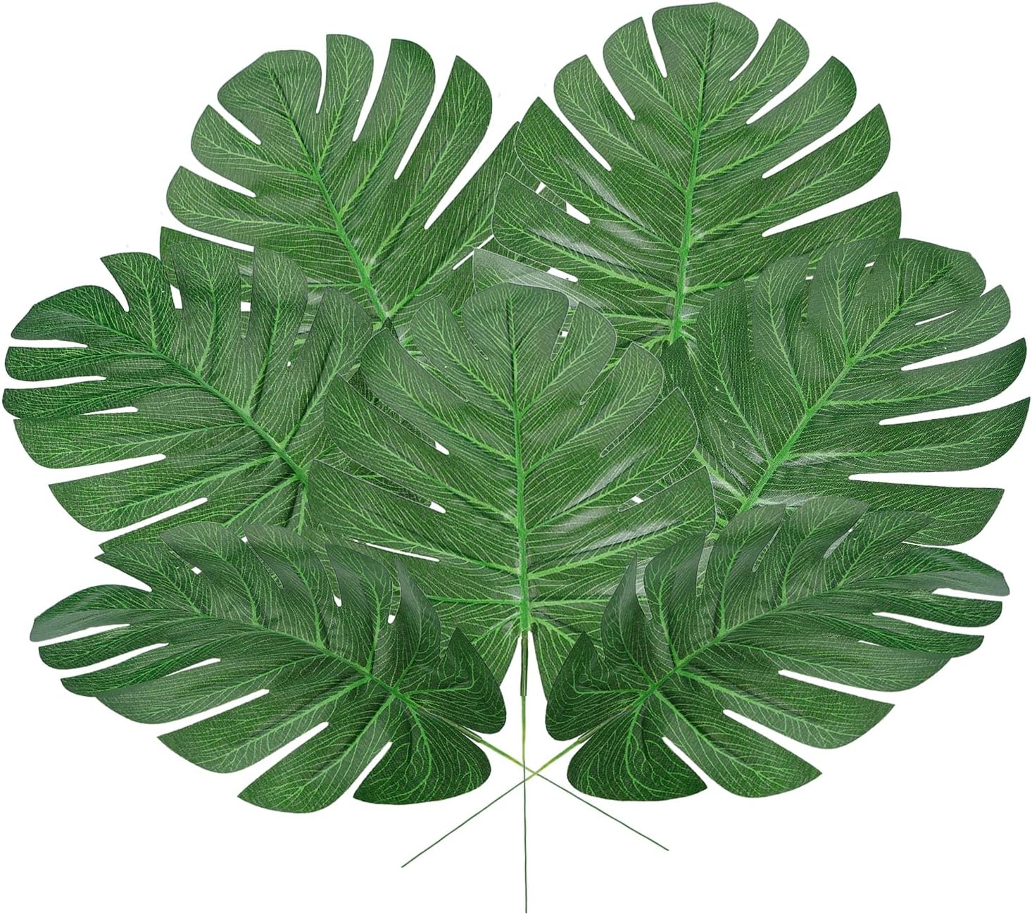 Amazon.com: 20 Pack Artificial Palm Plants Leaves 24.8 in Faux Turtle ...