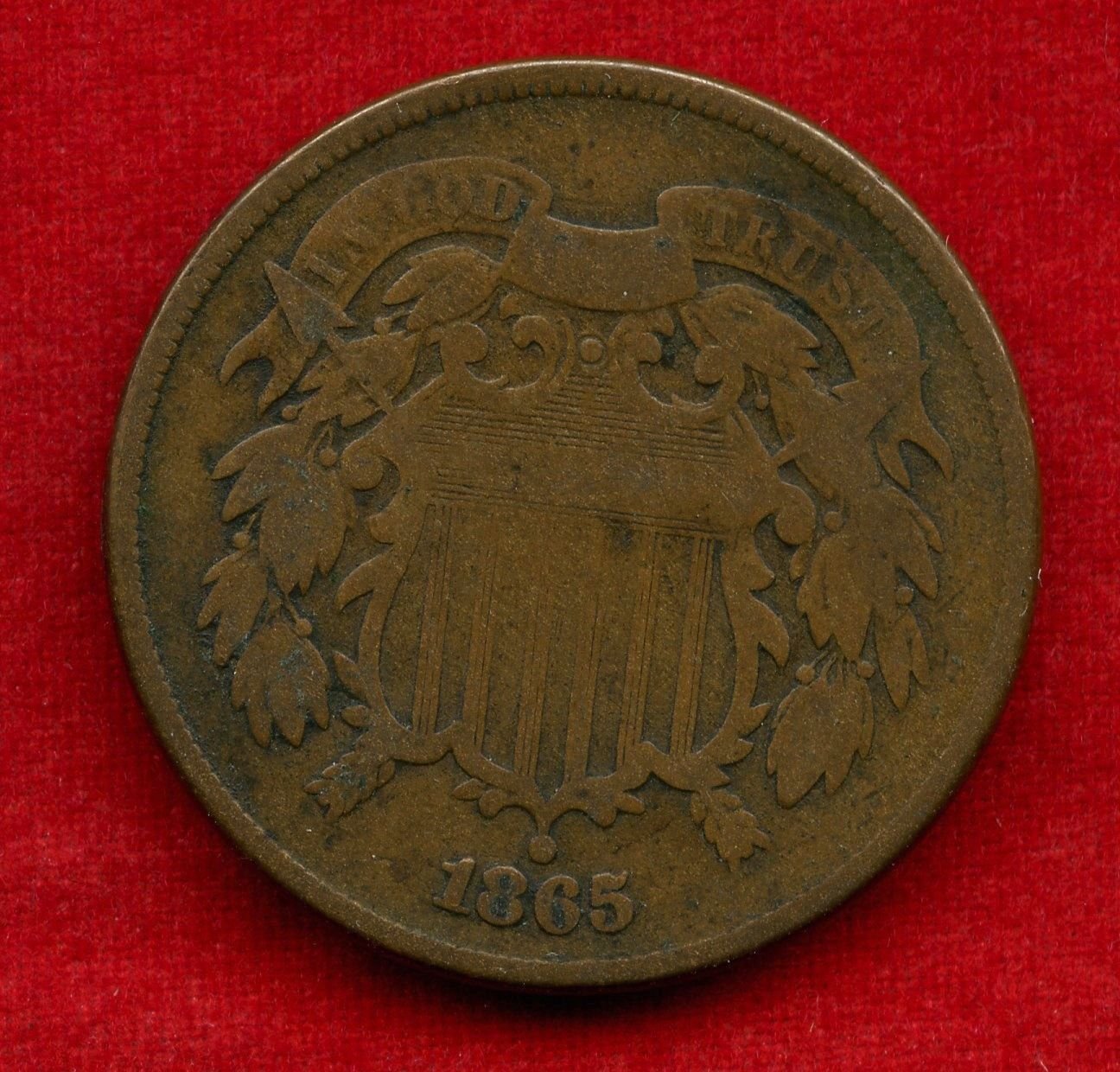 1865 U.S. Civil War Era Two-Cent Piece Coin at Amazon's Collectible ...