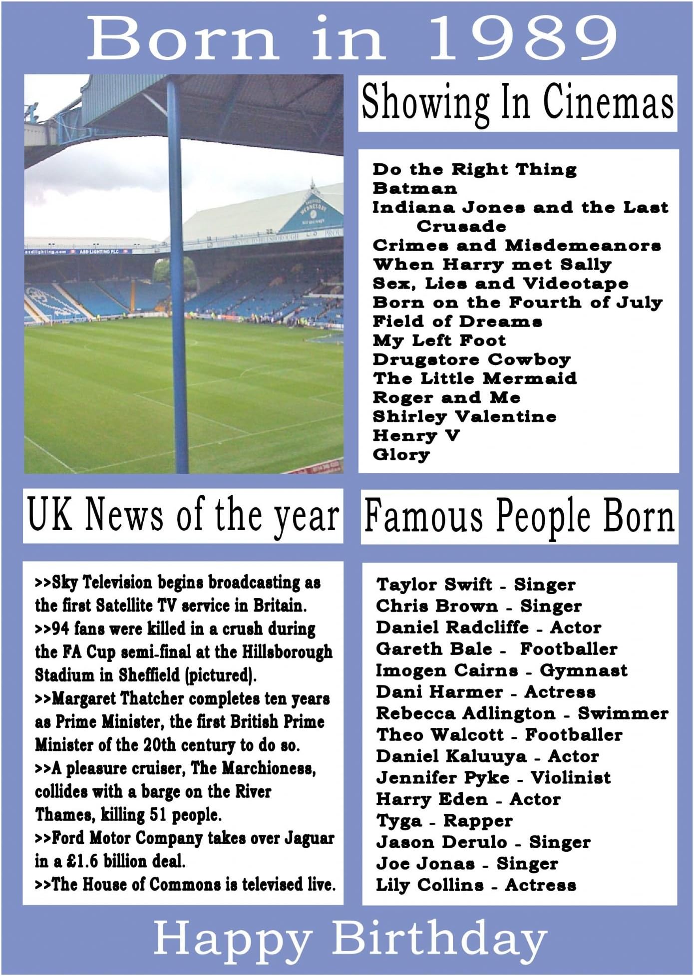 Born in 1969 Birthday Card : Amazon.co.uk: Stationery & Office Supplies
