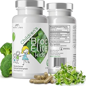 Amazon.com: BrocElite Mara Labs Kids | Broccoli Supplement w/Naturally ...
