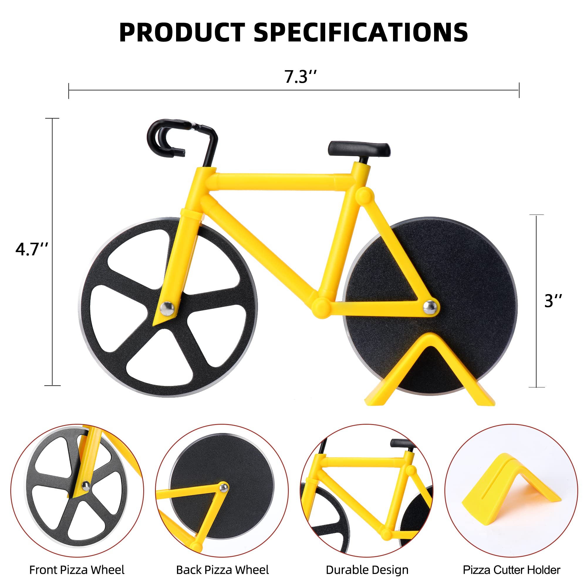 Snapklik.com : SCHVUBENR Bicycle Pizza Cutter Wheel - Gifts For ...