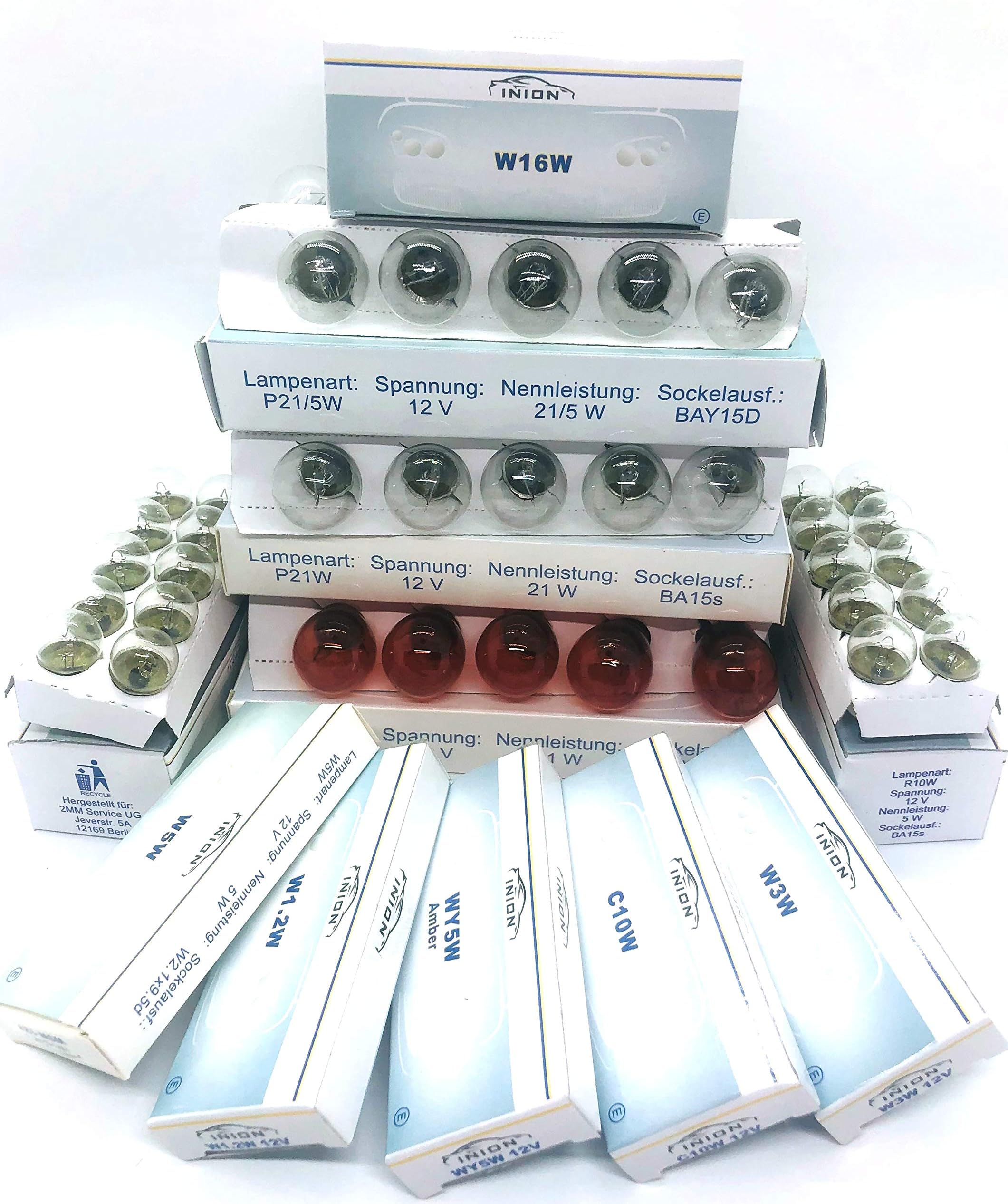 BLUETECH 110 STÜCK HOBBY SPARSET KFZ Beleuchtung Birne Auto Lampe ...