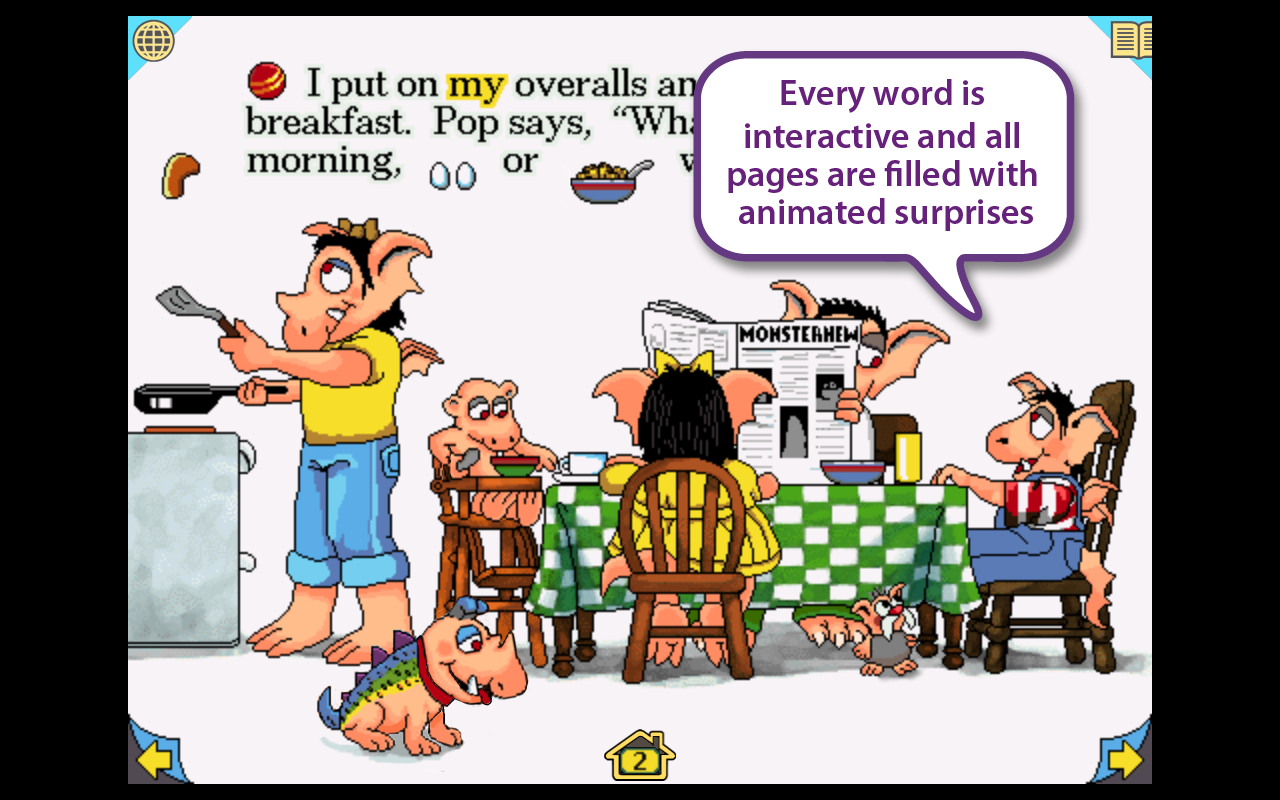 Little Monster At School - interactive storybook in English and Spanish ...