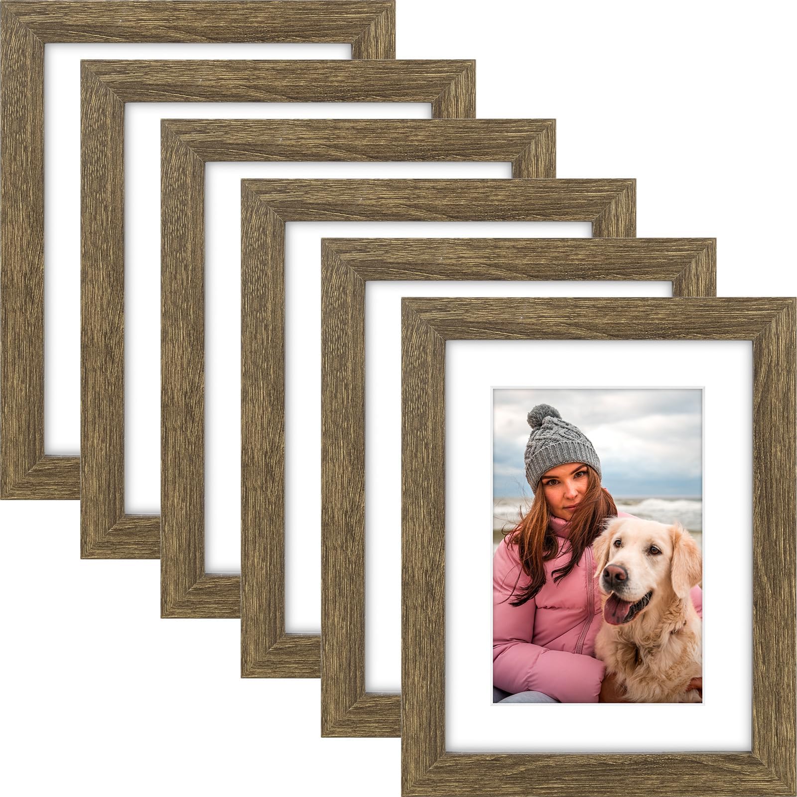 Amazon.com: 4 x 6 Picture Frames, 12 Pack Wooden Picture Frames, Small ...