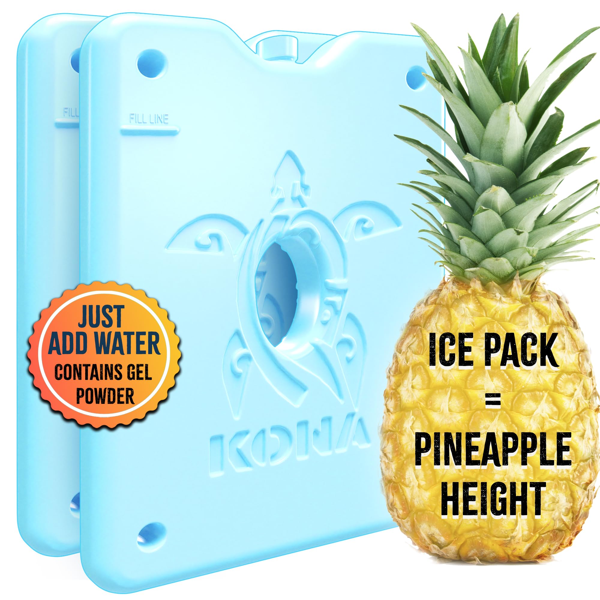 Amazon.com : Kona Large Reusable Ice Packs for Coolers – Cooler Ice ...