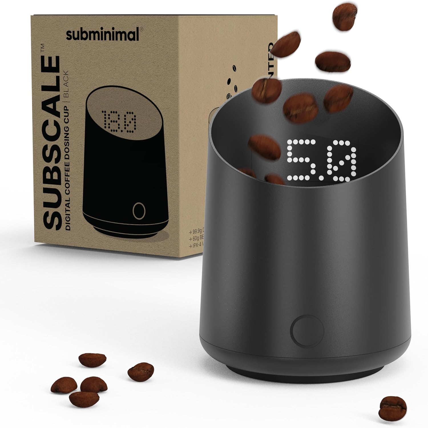 Subminimal Subscale| Digital Coffee Dosing Cup, Invisible LED Display ...