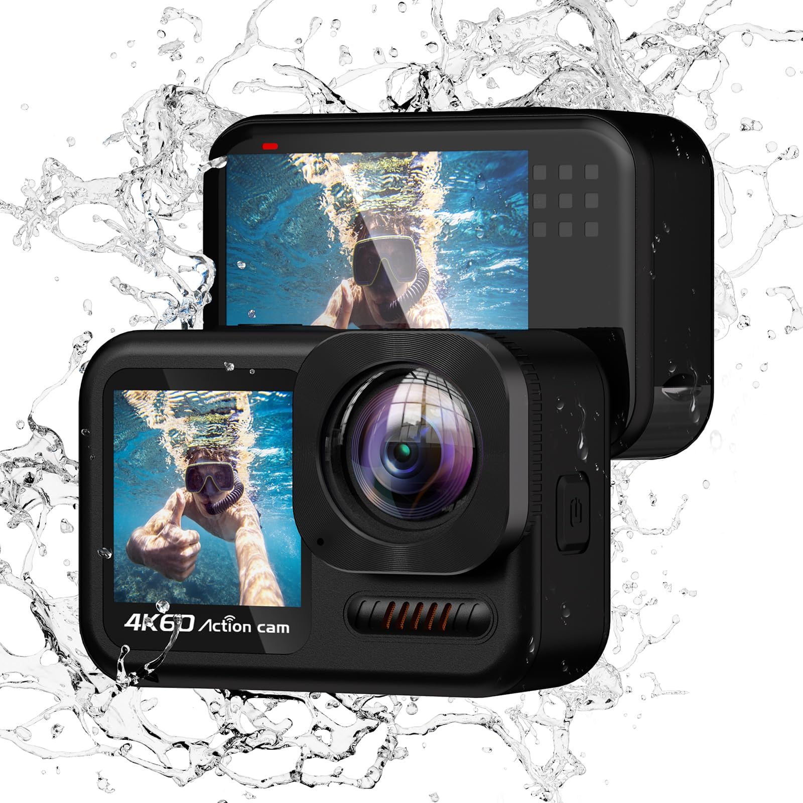Amazon.com : TIMNUT 4K 60FPS Waterproof Action Camera, Bare Metal ...
