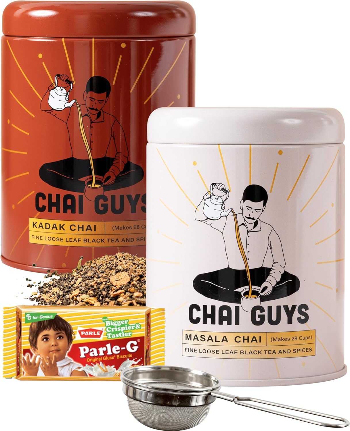 Chai Guys Loose Leaf Tea Bundle - Ultimate Starter Kit with Biscuits ...