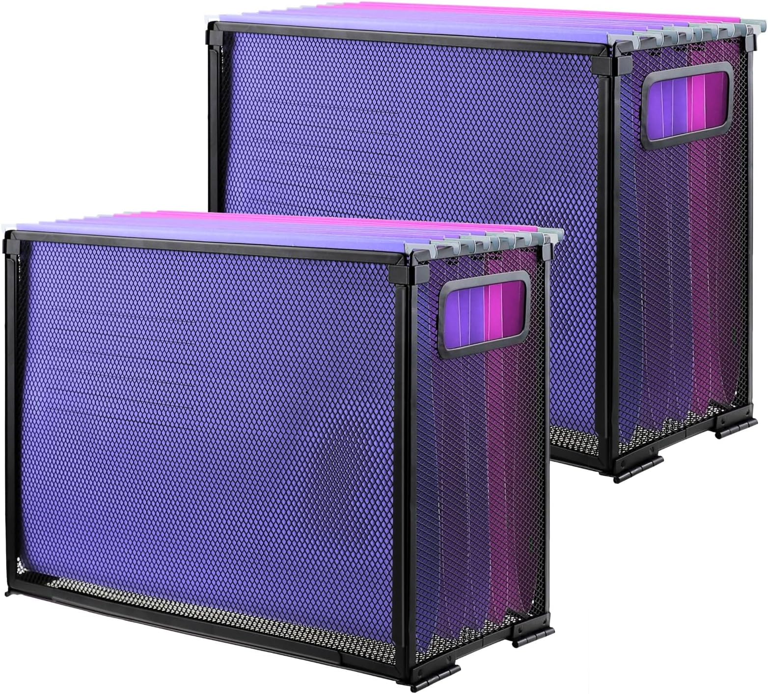 Amazon.com : EXOFC 2Pack Mesh Hanging File Folder Organizer,Letter-Size ...