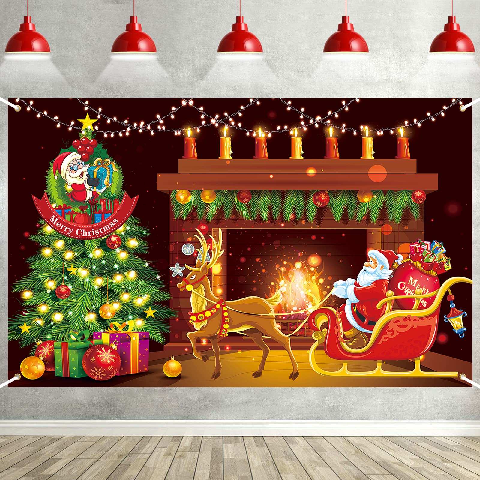 Merry Christmas Santa Claus Reindeer