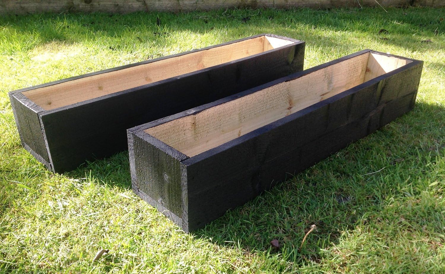 2 x Extra Large 5ft / 150 cm Long Wooden Garden/Veg Planters. Painted ...