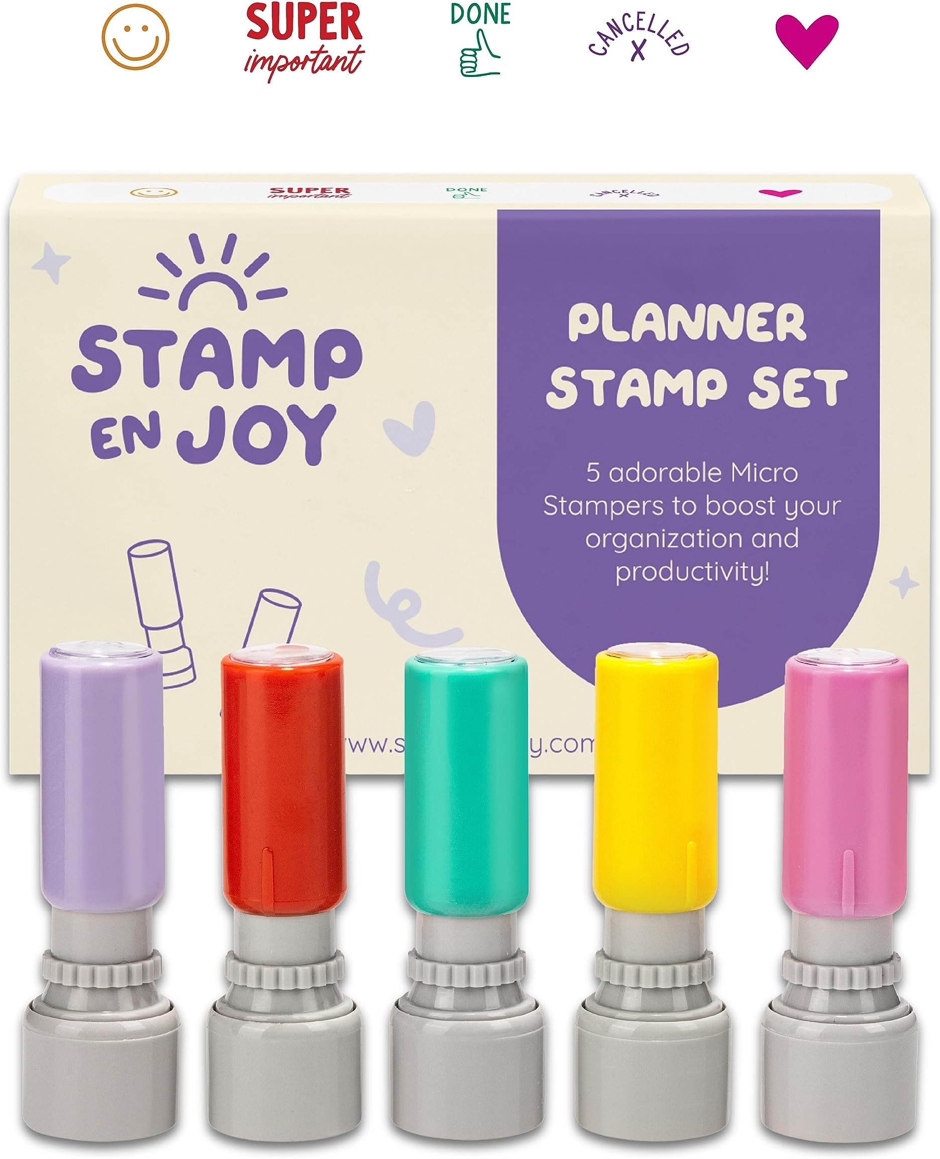 Amazon.com : Stamp Enjoy - Self-Ink Flash Stamp Set, Multicolor Teacher ...