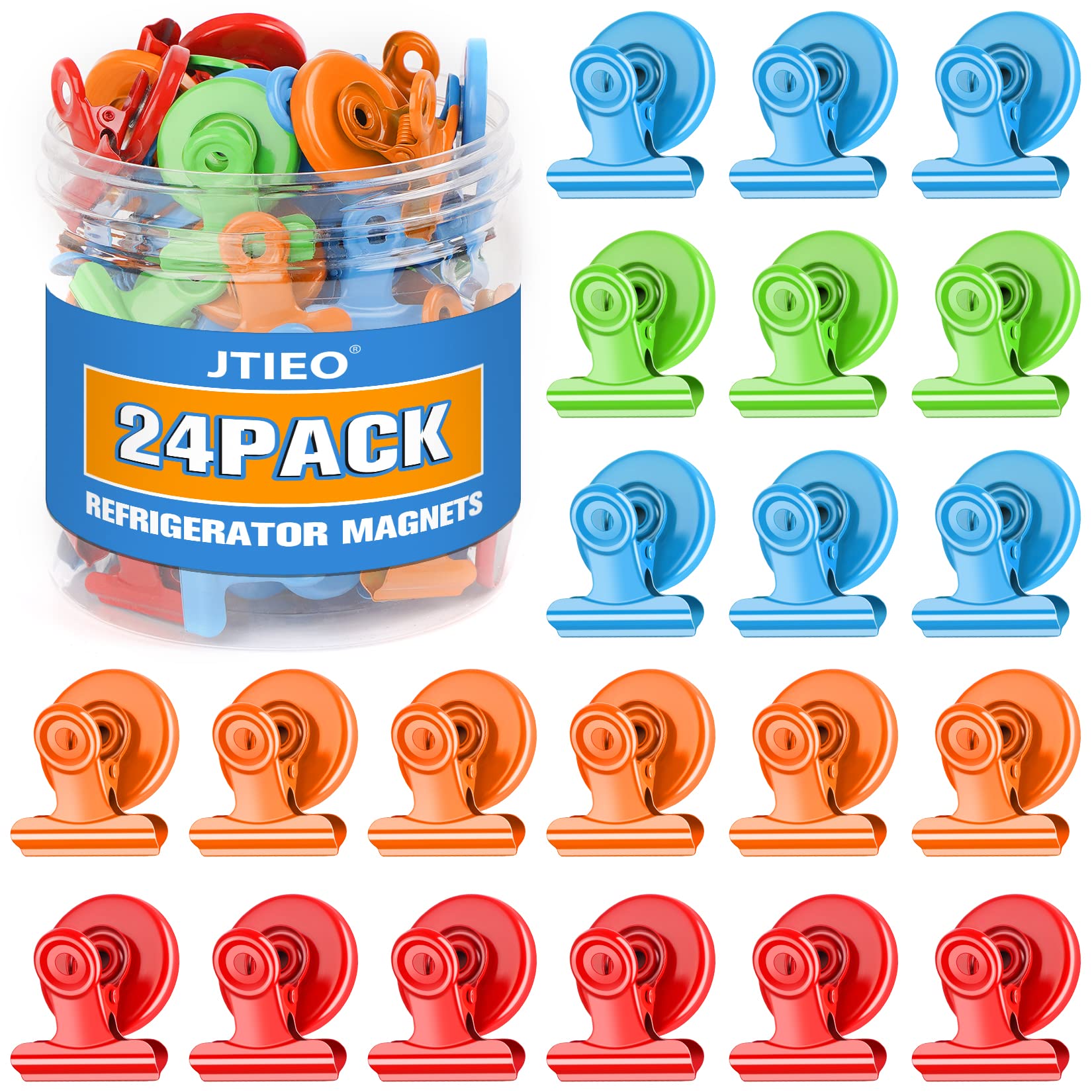 Amazon.com : 24 Pack Magnetic Clips Fridge Magnets Whiteboard Magnets ...