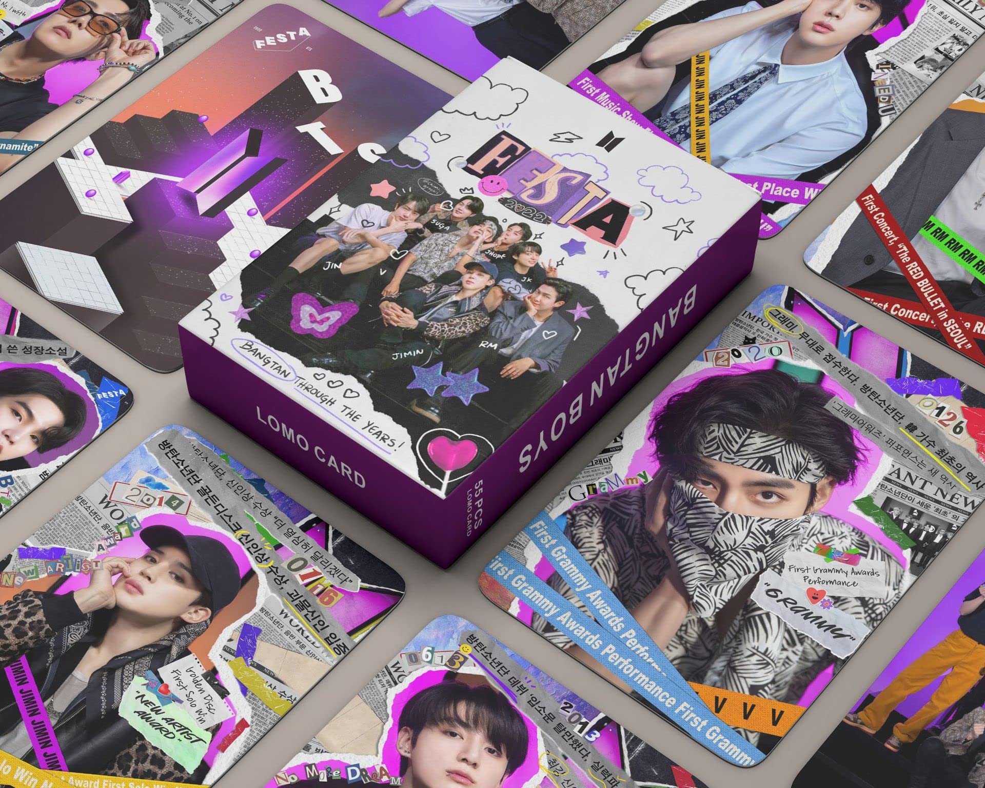 Buy Goodern 55PCS BTS Card BTS Lomo Card BTS 2022 Festa Album Photo ...