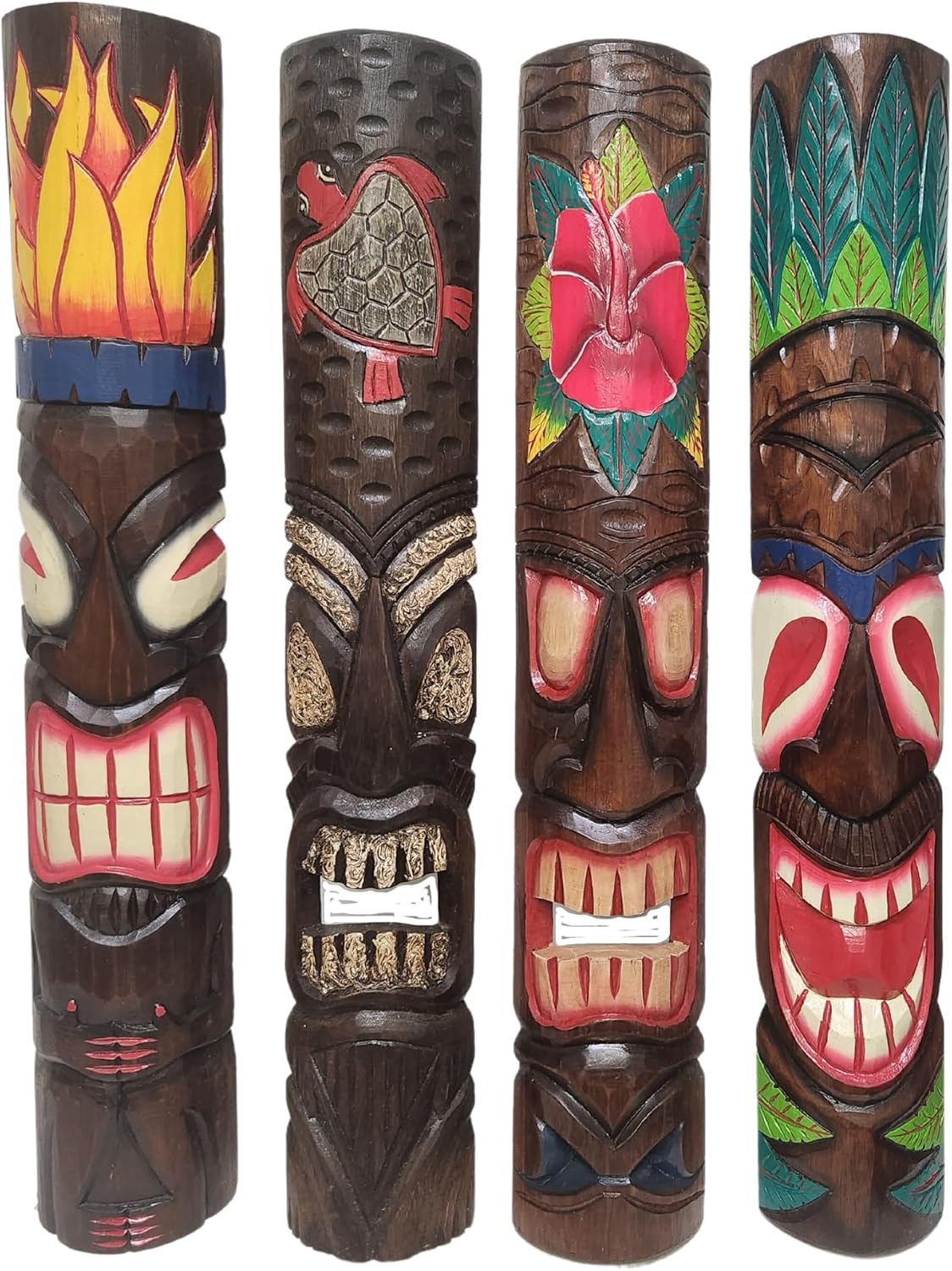 Amazon.com: WorldBazzar Set of 4 40" Polynesian Hawaiian Tiki Bar Style ...