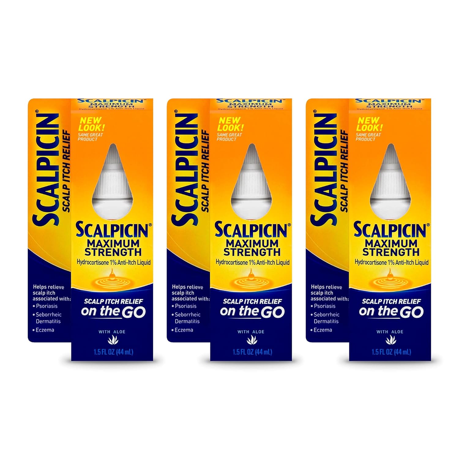 Amazon.com : Scalpicin Max Strength Scalp Itch Treatment, 1.5 oz(Pack ...