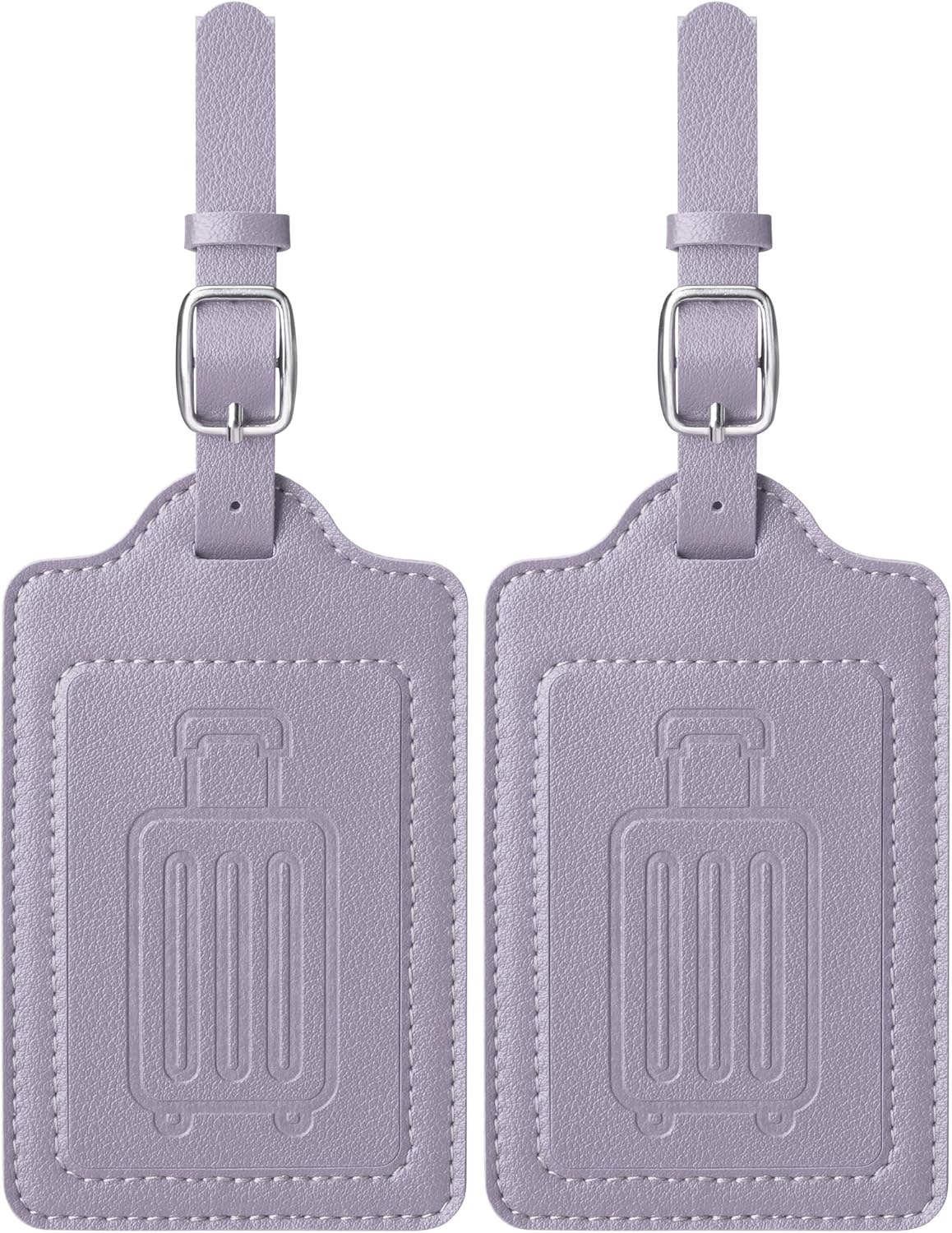 Amazon.com: Teskyer Leather Luggage Tags for Suitcases, TSA Approved ...